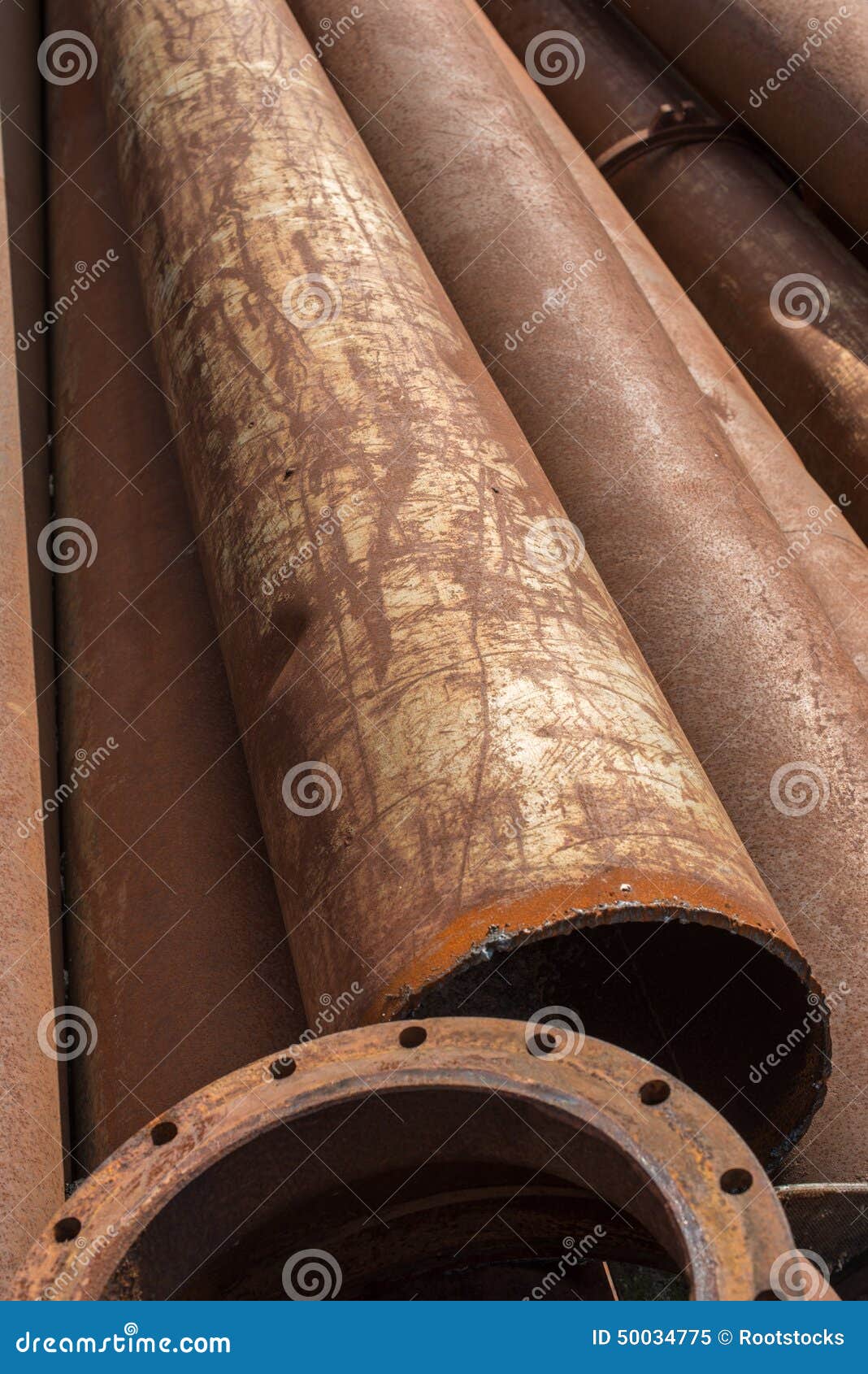 Rusty metal pipes stack stock image. Image of conduit - 50034775