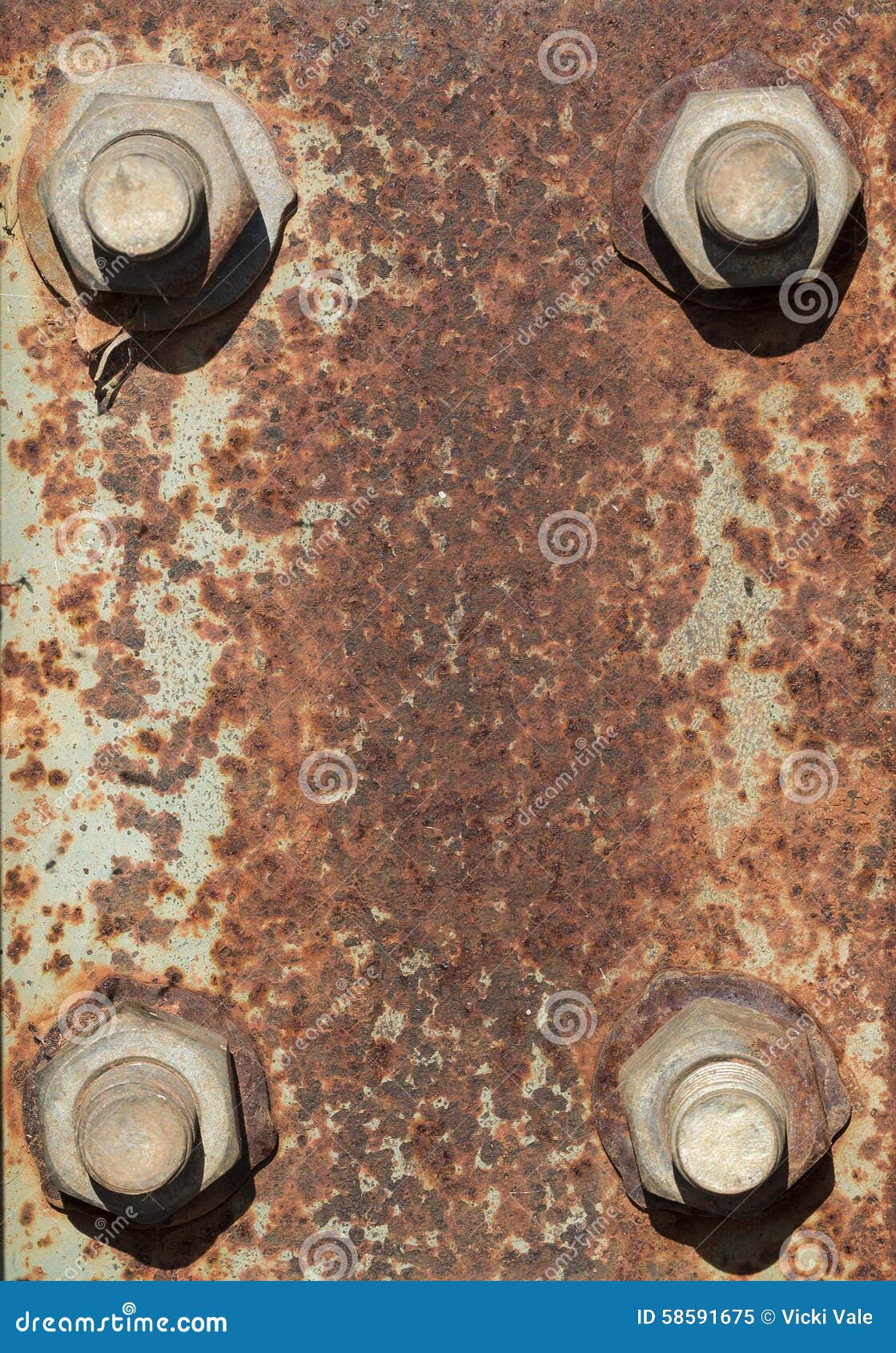 Rusty Metal Plate Background Stock Image - Image of photograph, bolts ...