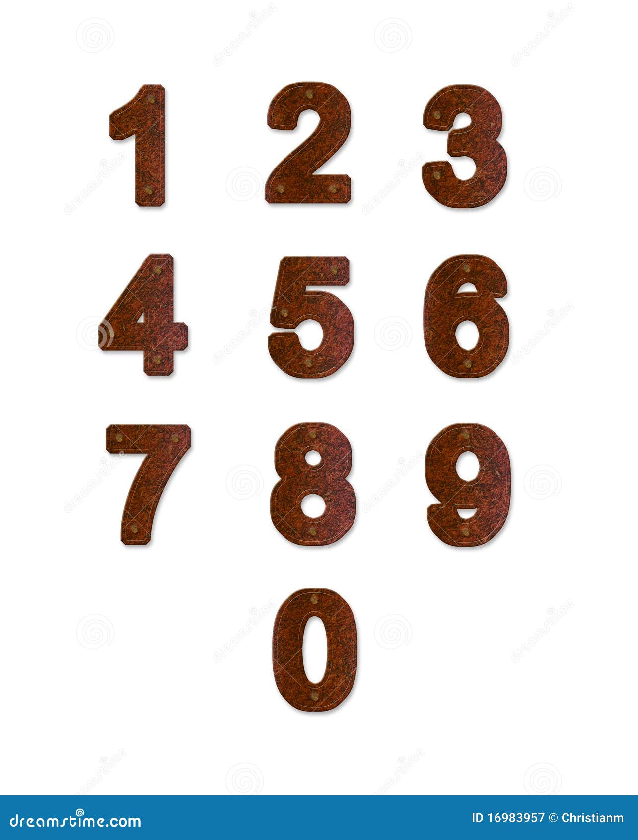 Rusty metal plate numbers stock illustration. Illustration of plaque ...