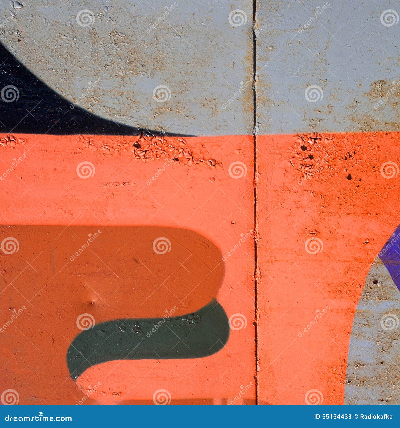 Rusty Metal Plate with a Picture of Graffiti Stock Image - Image of ...