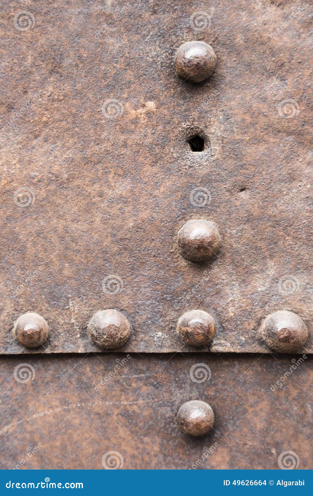 Rusty Metal Plate with a Seam and Rivets Stock Photo - Image of machine ...