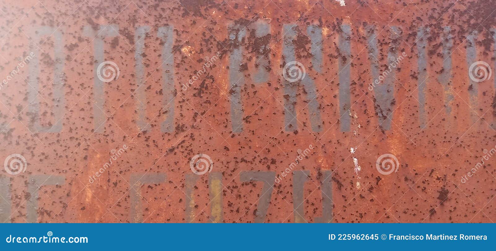 Rusty Metal Plate with Traces of Very Worn Letters, Rusty Metal ...