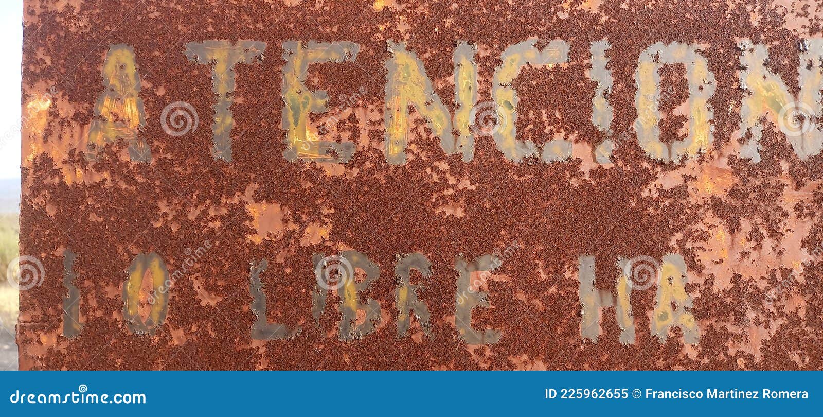 Rusty Metal Plate with Traces of Very Worn Letters, Rusty Metal ...