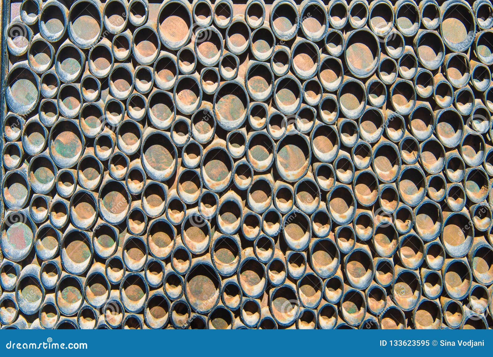 Rusty metal rings on dor stock image. Image of material - 133623595