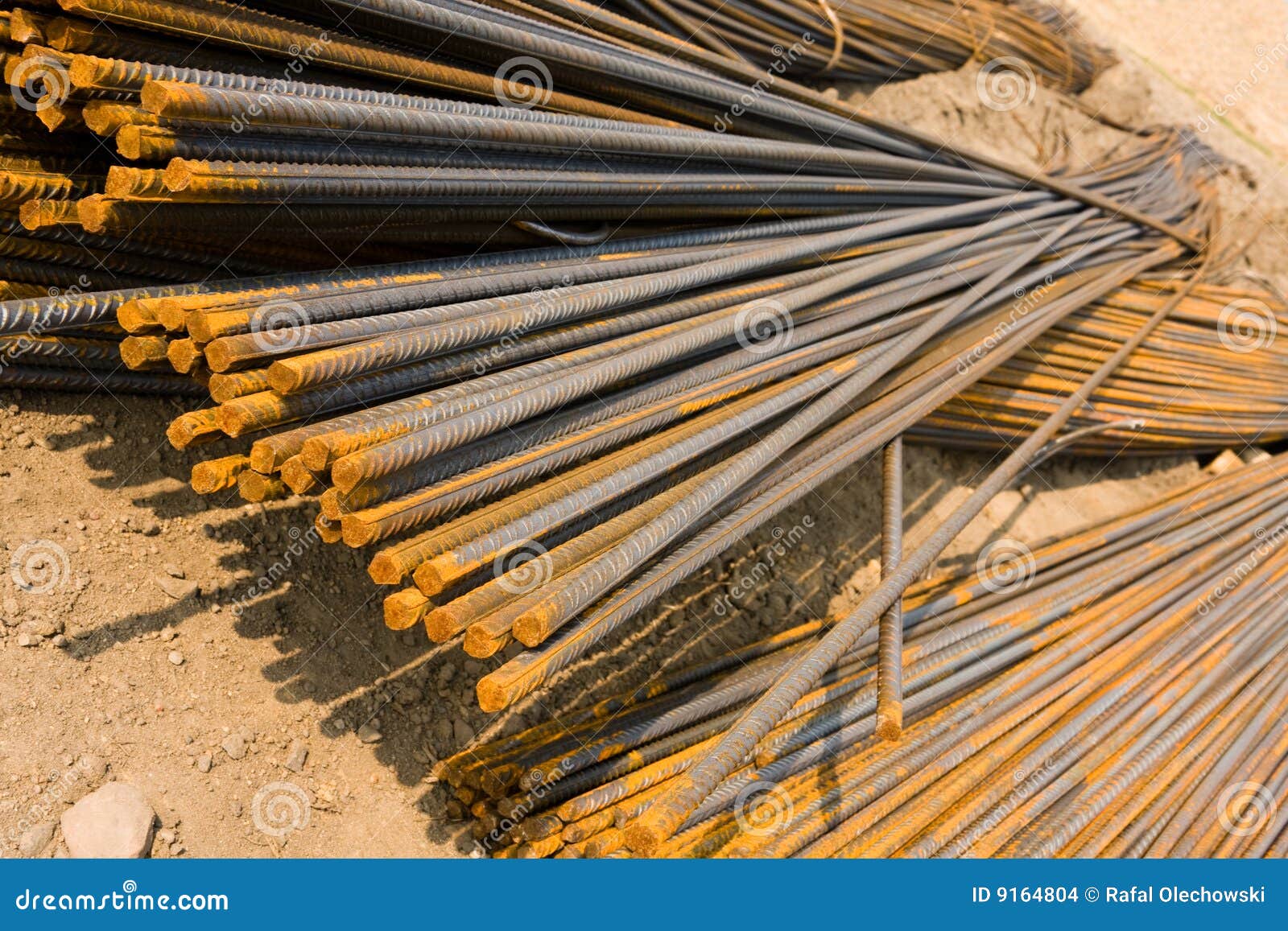 Rusty metal rods on ground stock photo. Image of corroding - 9164804