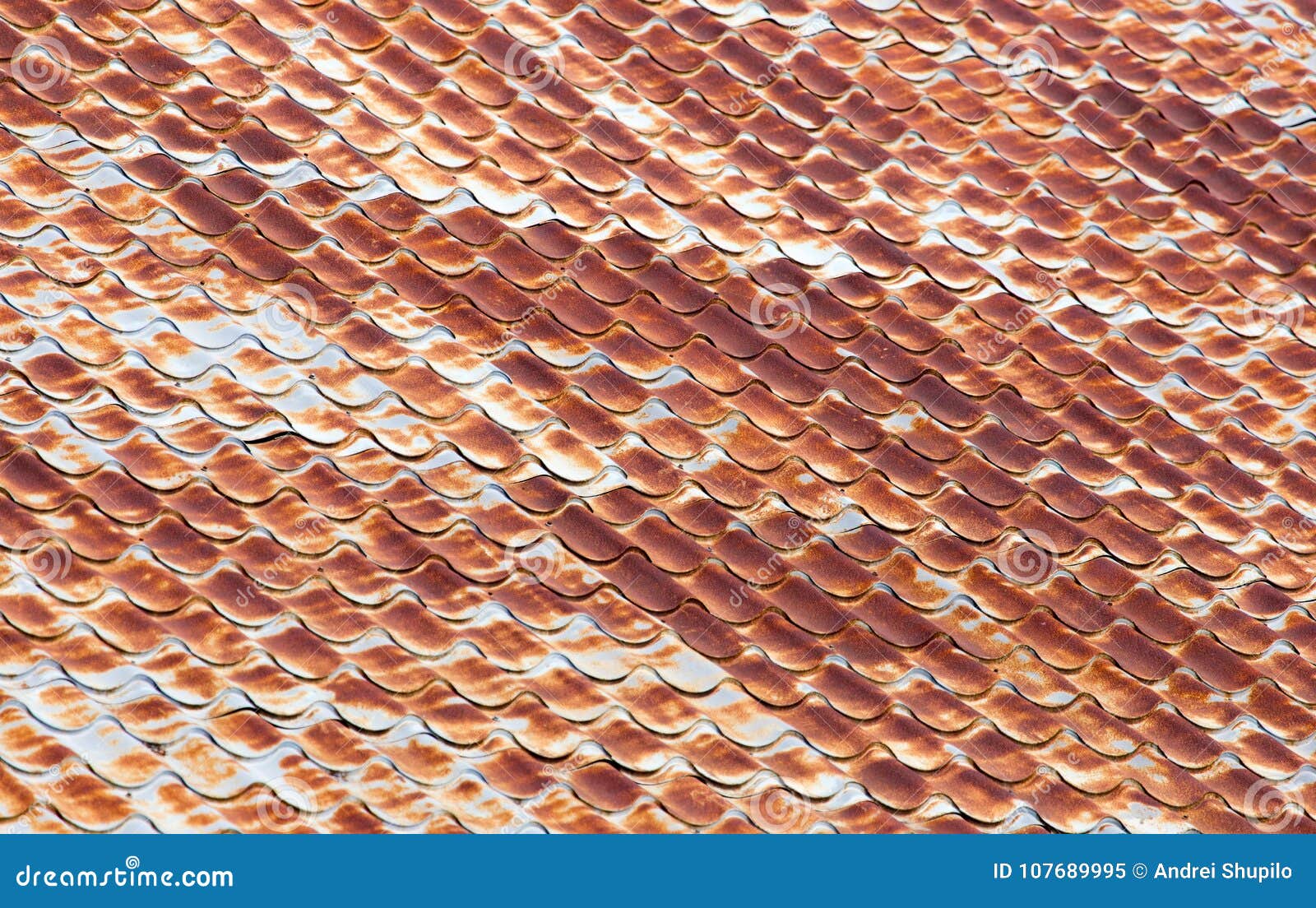 Rusty Metal Roofing Roof As Background Stock Image - Image of color ...