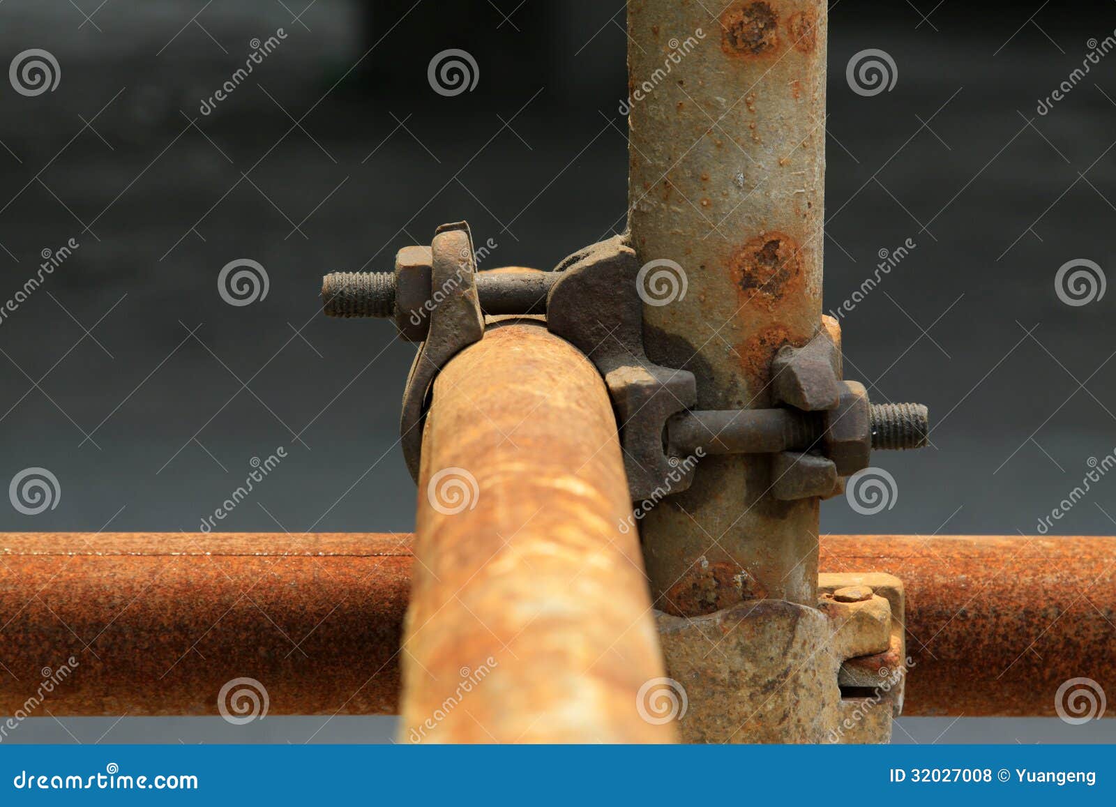 Rusty Metal Scaffolding Elements Stock Photo - Image of fasteners ...
