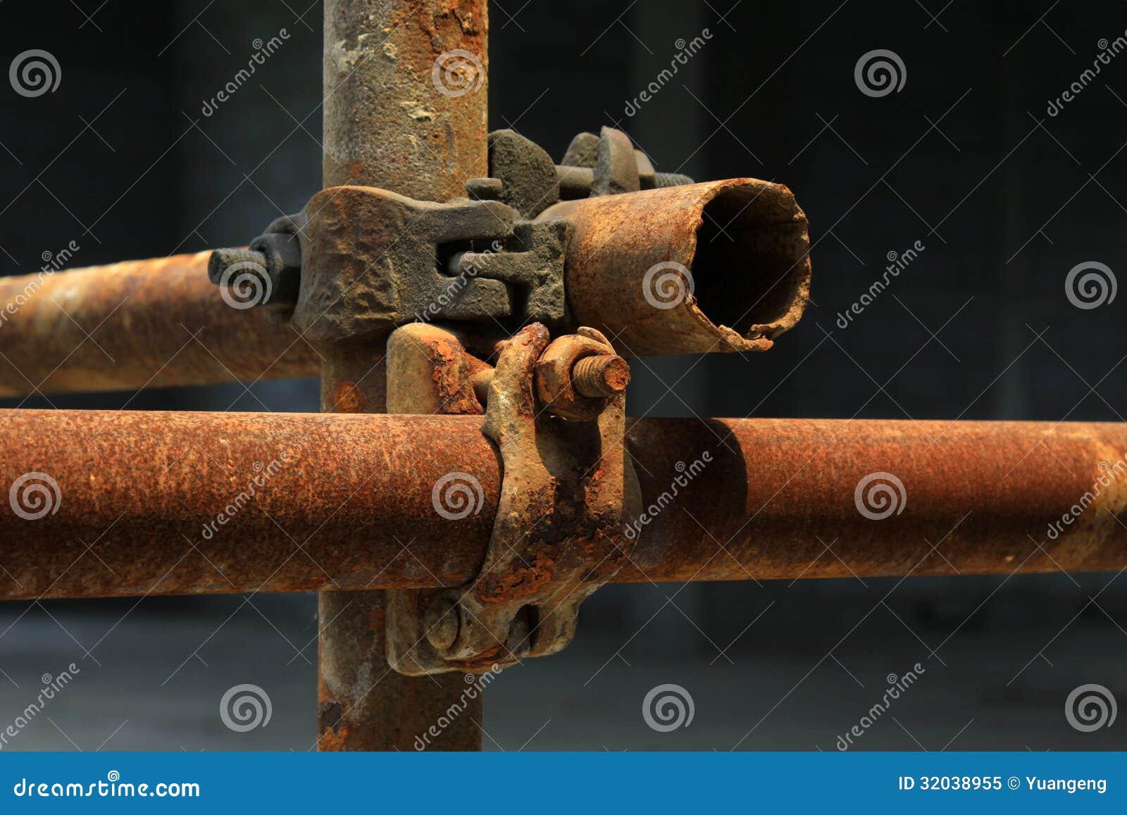 Rusty Metal Scaffolding Elements Stock Image - Image of nostalgia ...