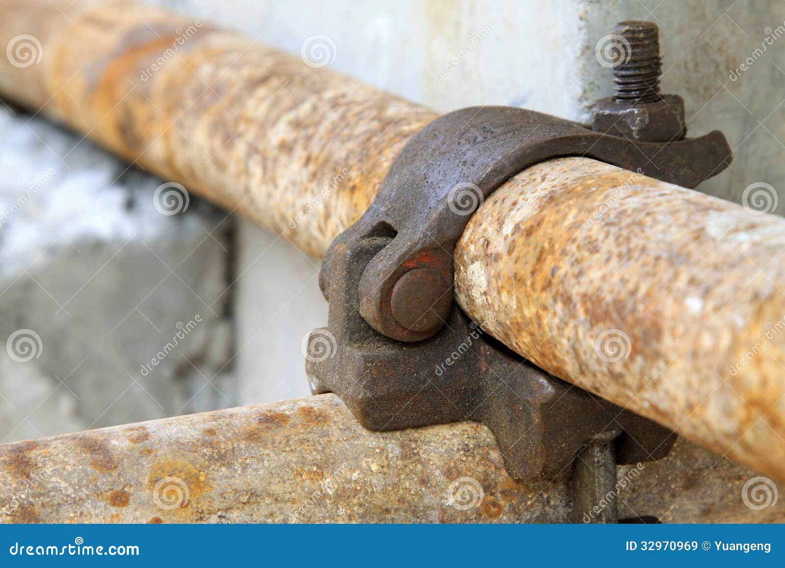 Rusty Metal Scaffolding Elements Stock Image - Image of brown, mottled ...