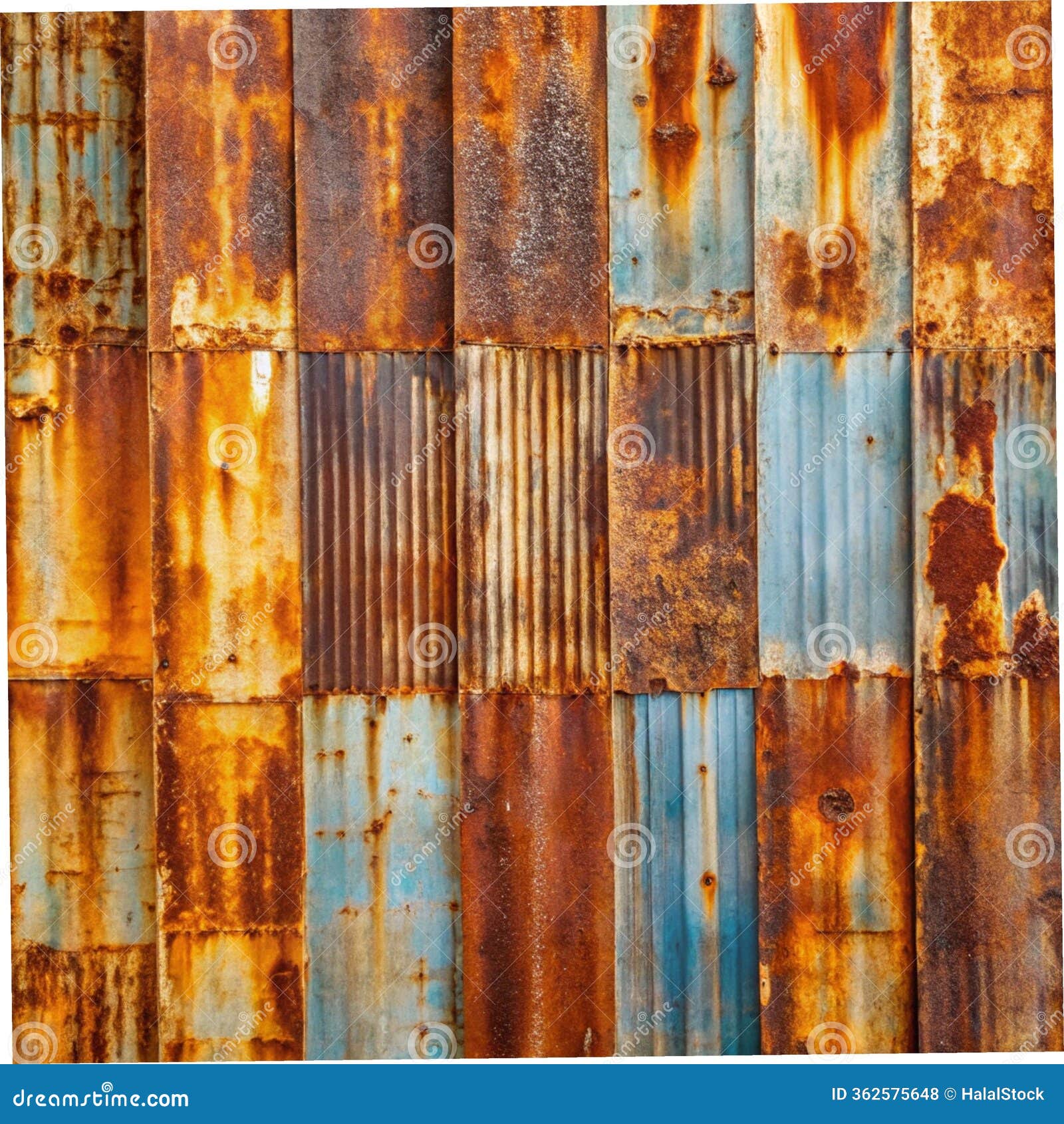 Rusty Metal Sheet Collage for Banner and 3D Texture Design Stock ...