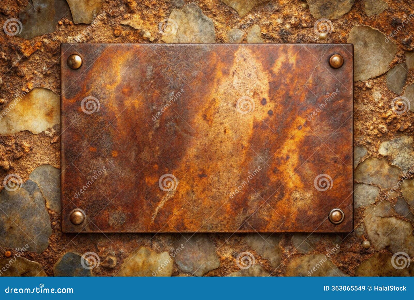 Rusty Metal Sheet with Grungy Texture and Oxidation Effect Stock ...