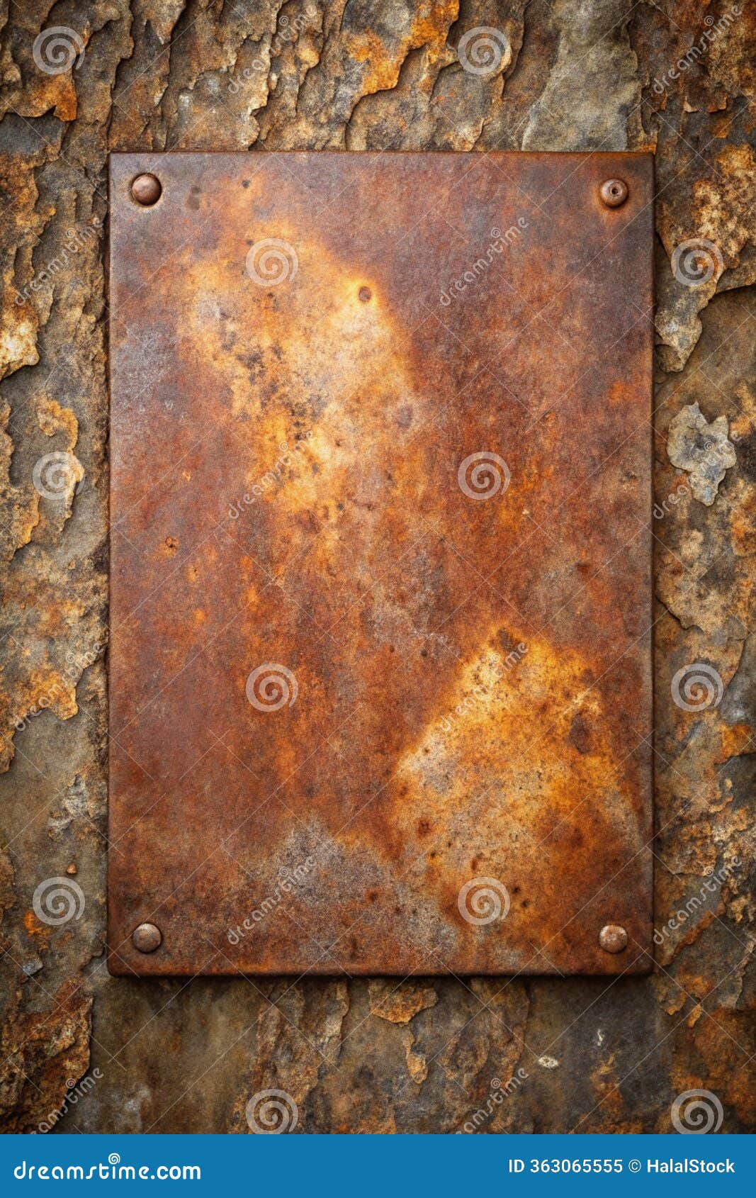 Rusty Metal Sheet with Grungy Texture and Oxidation Effect Stock ...