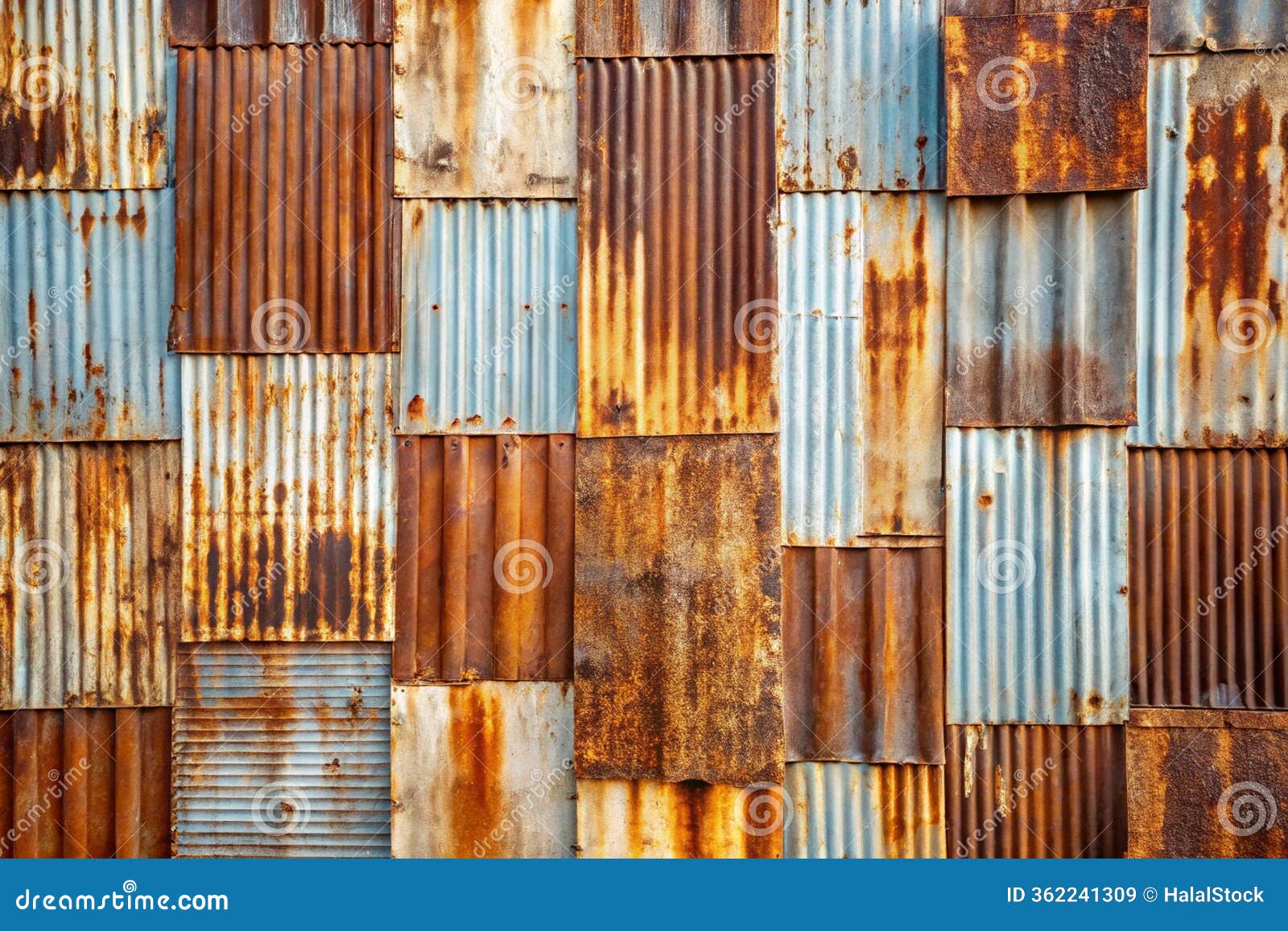 Rusty Metal Sheet Texture Collage for 3D Mapping Stock Illustration ...