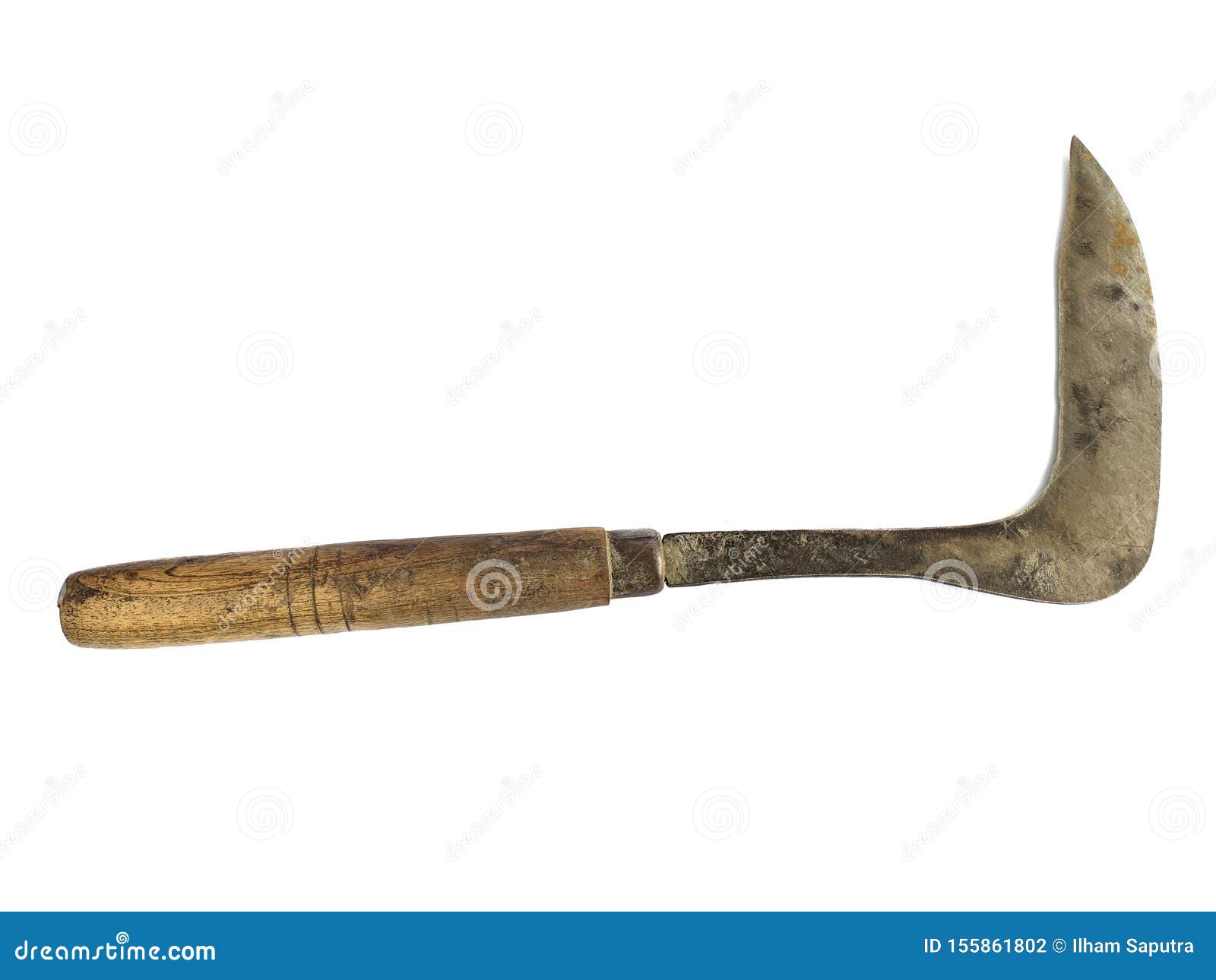 Rusty Metal Sickle Isolated on White Background Stock Photo - Image of ...