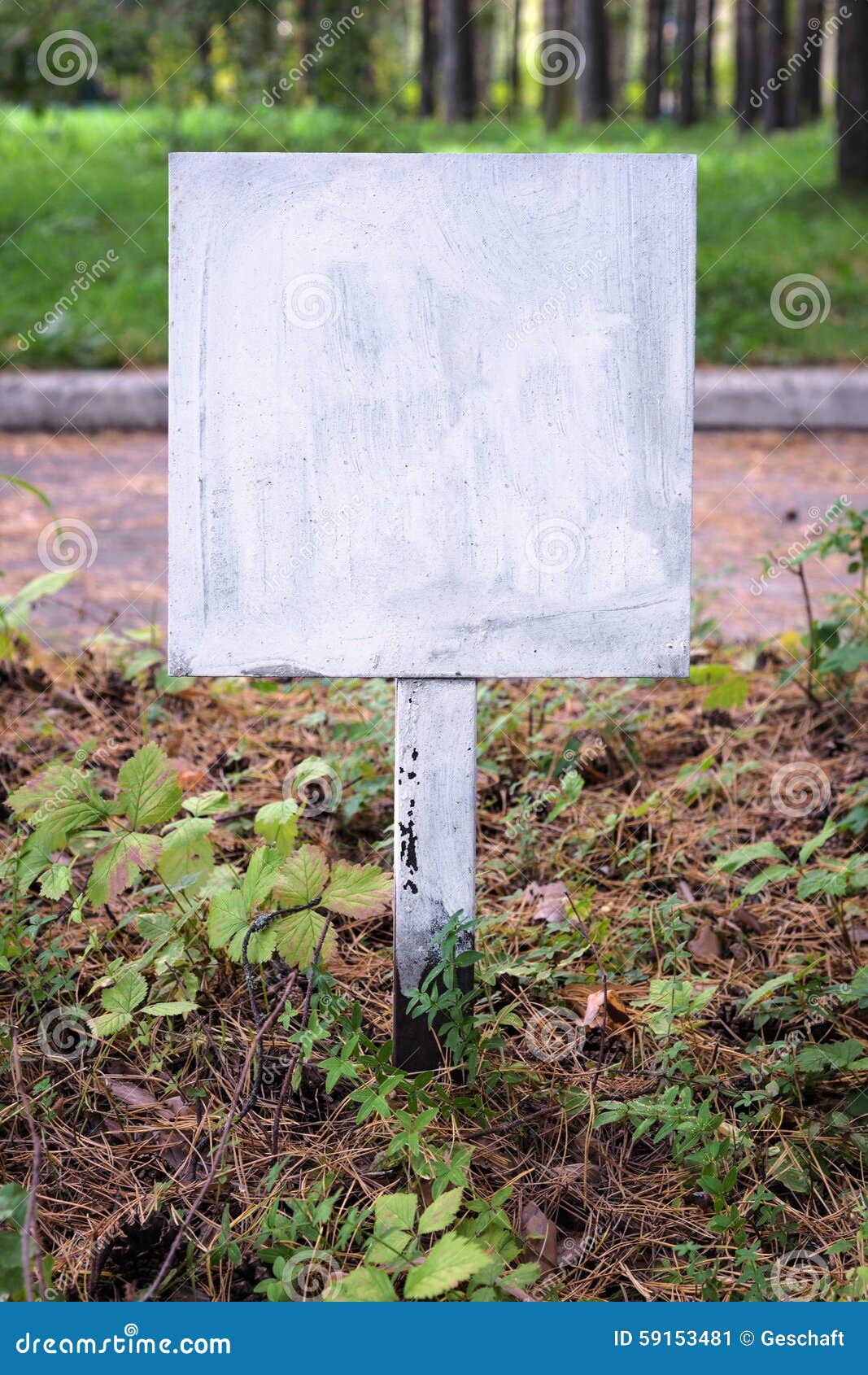 Rusty Metal Sign Board in Forest Stock Image - Image of info, plate ...