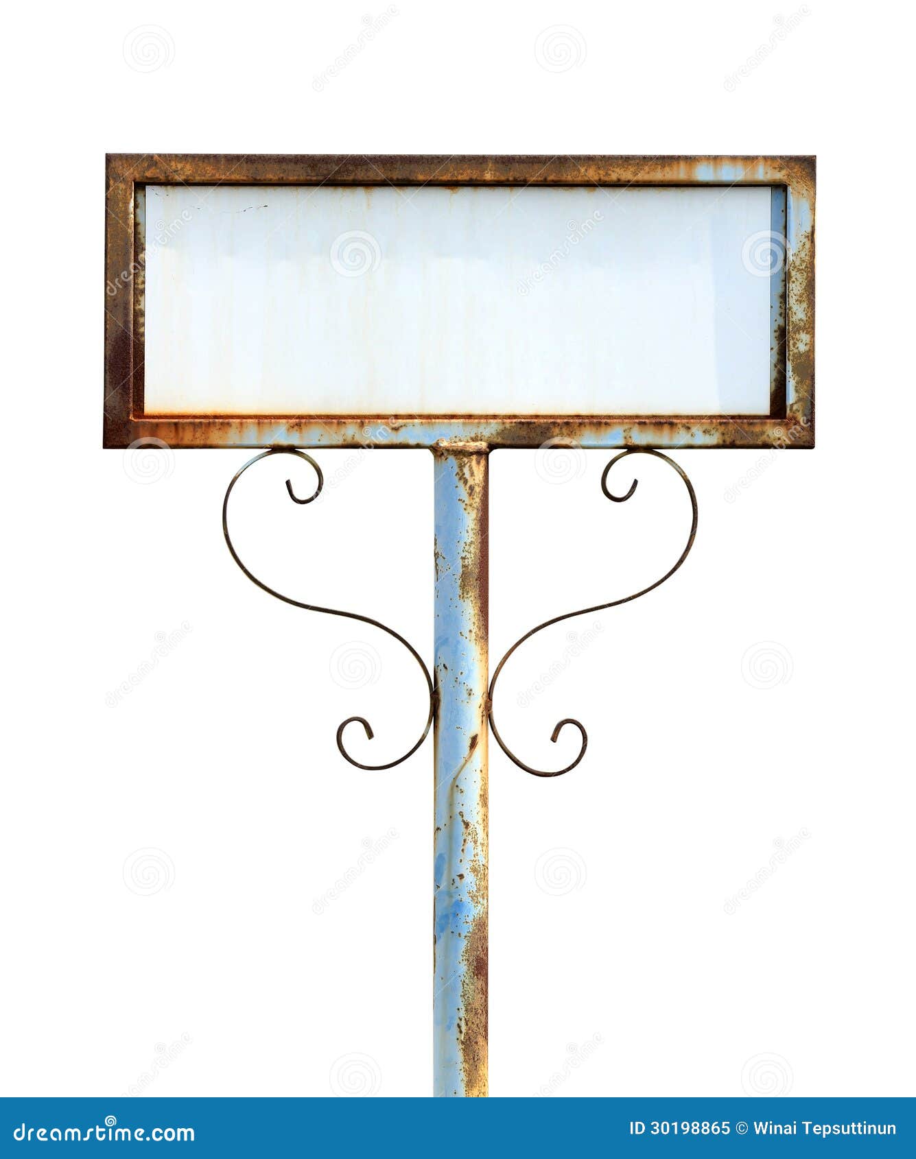 Metal signboard stock image. Image of cyan, isolated - 30198865