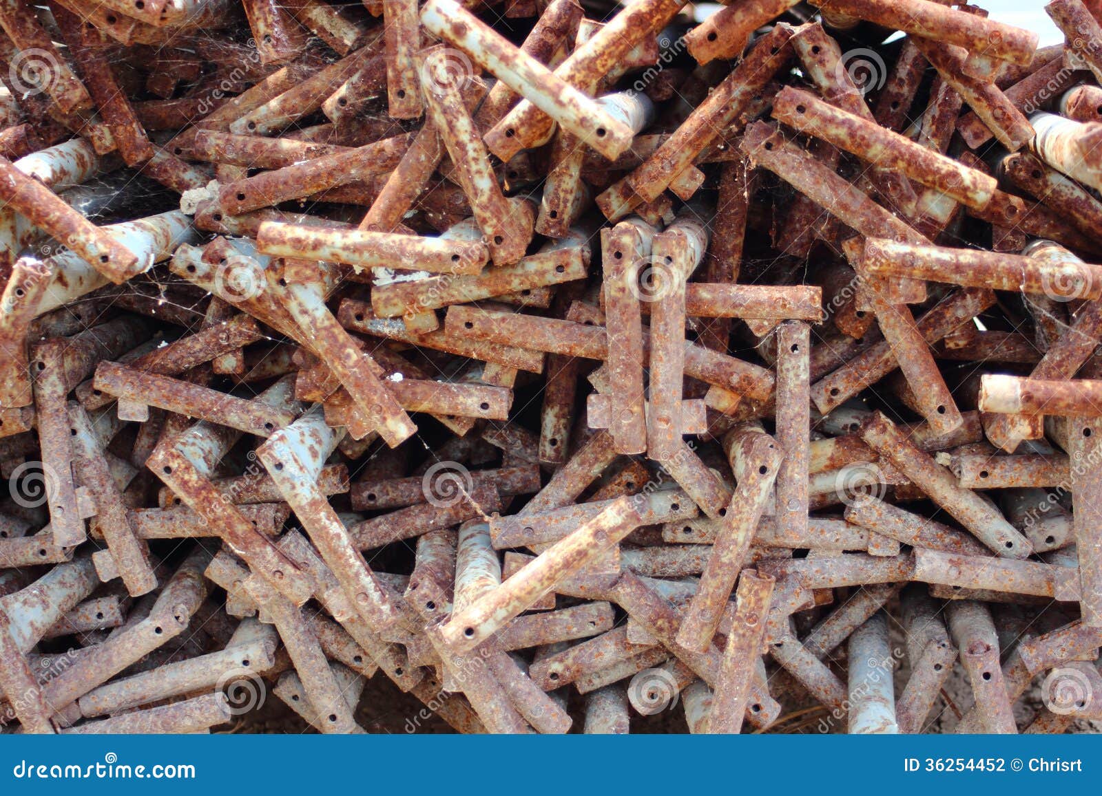 Rusty Metal Spikes for Constrction Moulding Stock Photo - Image of ...