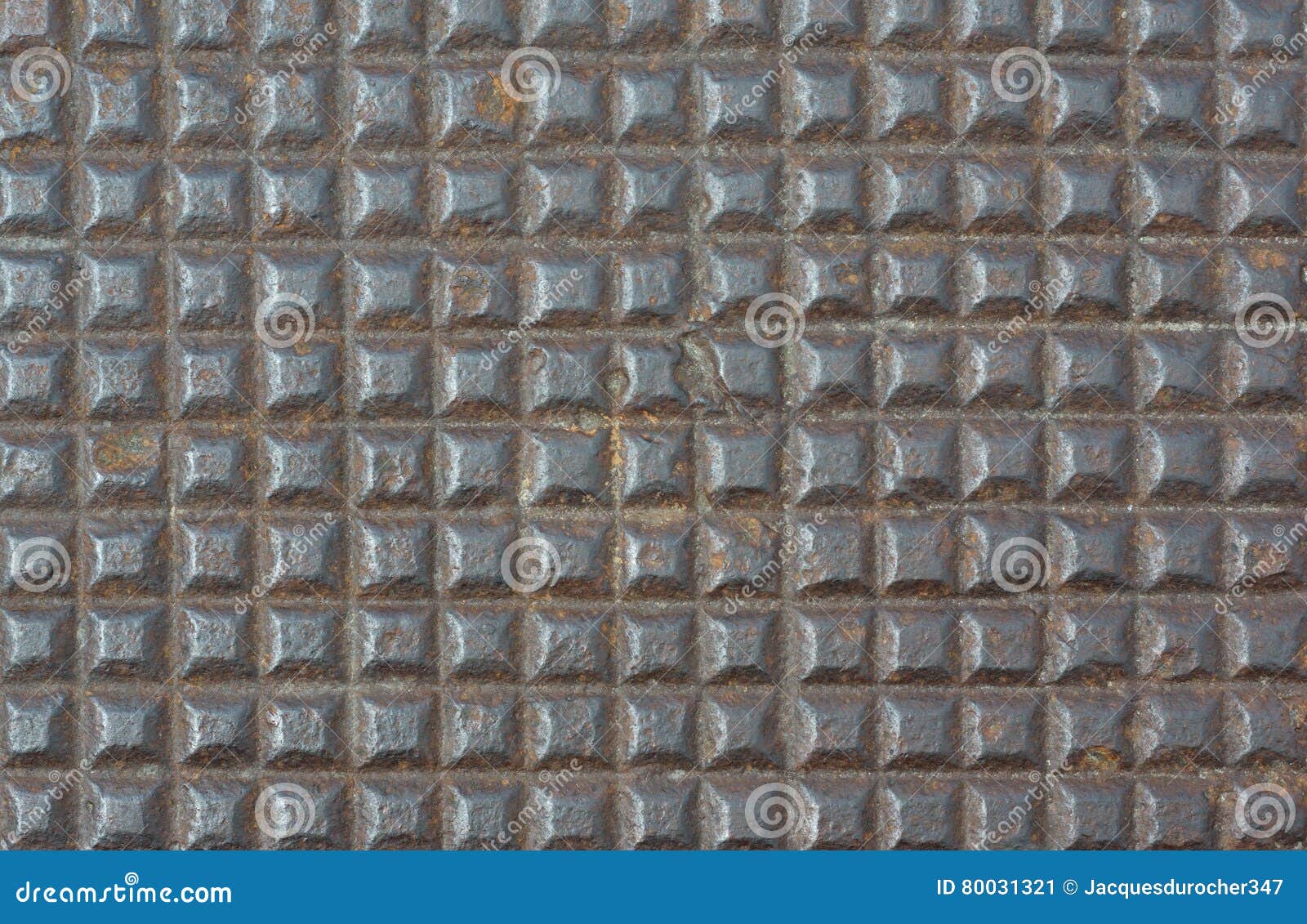 Rusty Metal Square Pattern Texture Brown Background Stock Image - Image ...