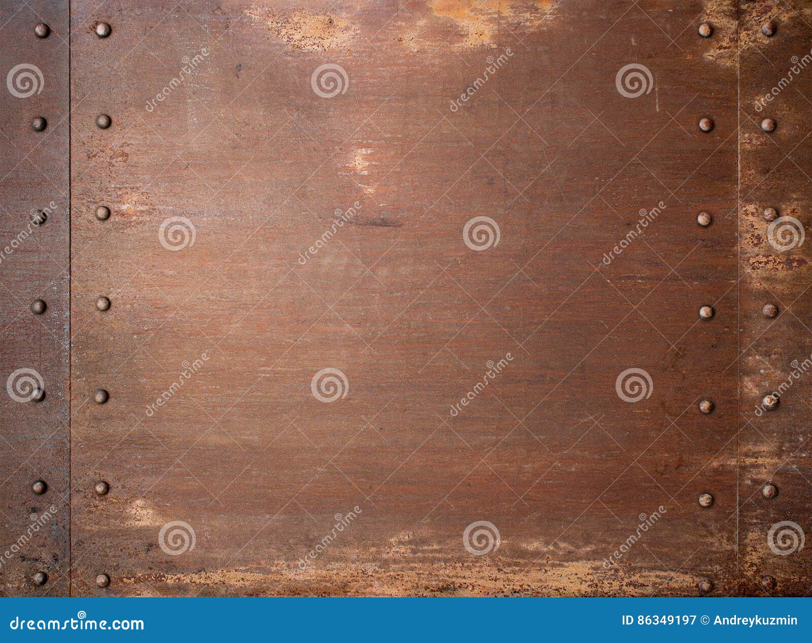 Rusty Metal Steam Punk Background with Rivets Stock Image - Image of ...