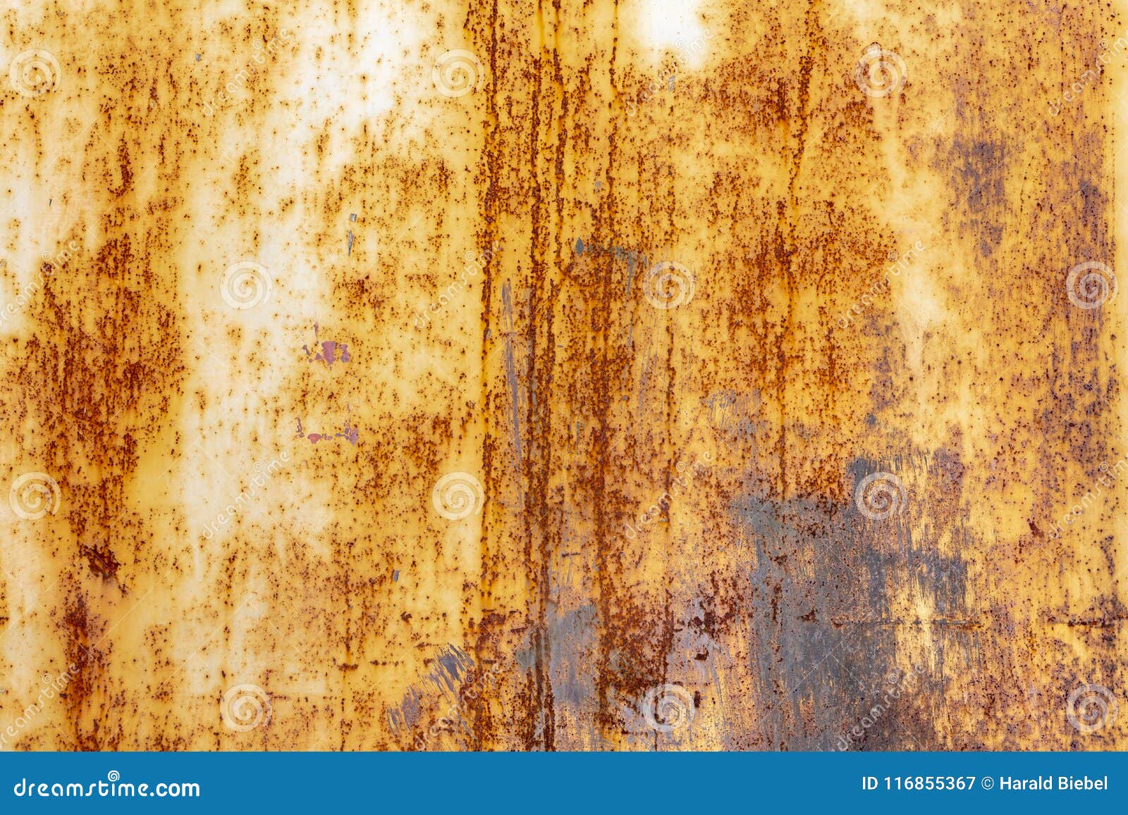 Metal Surface with Rust and Old Paint Stock Image - Image of damaged ...