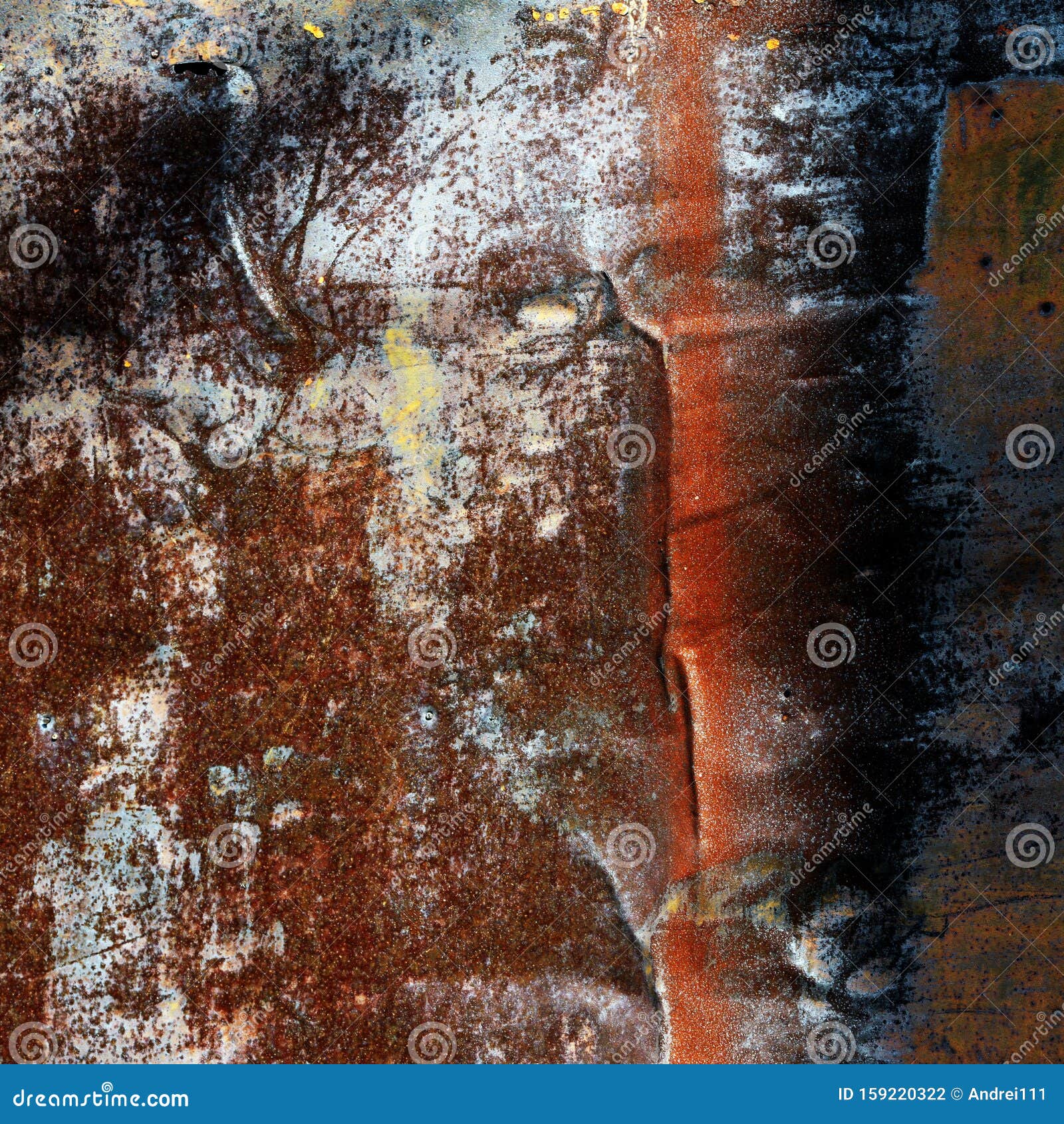 Rusty Metal Surface with Old Paint Burned Stock Photo - Image of frame ...