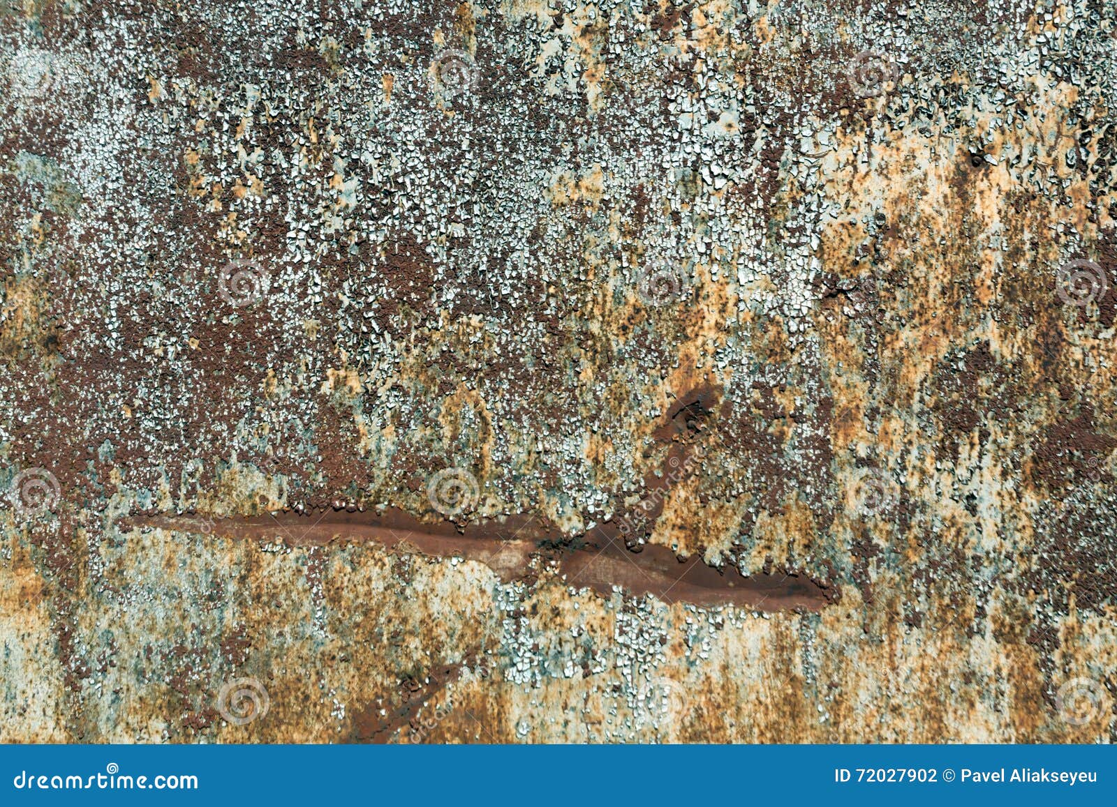 Rusty Metal Surface with Old Paint and Scratches. Stock Photo - Image ...
