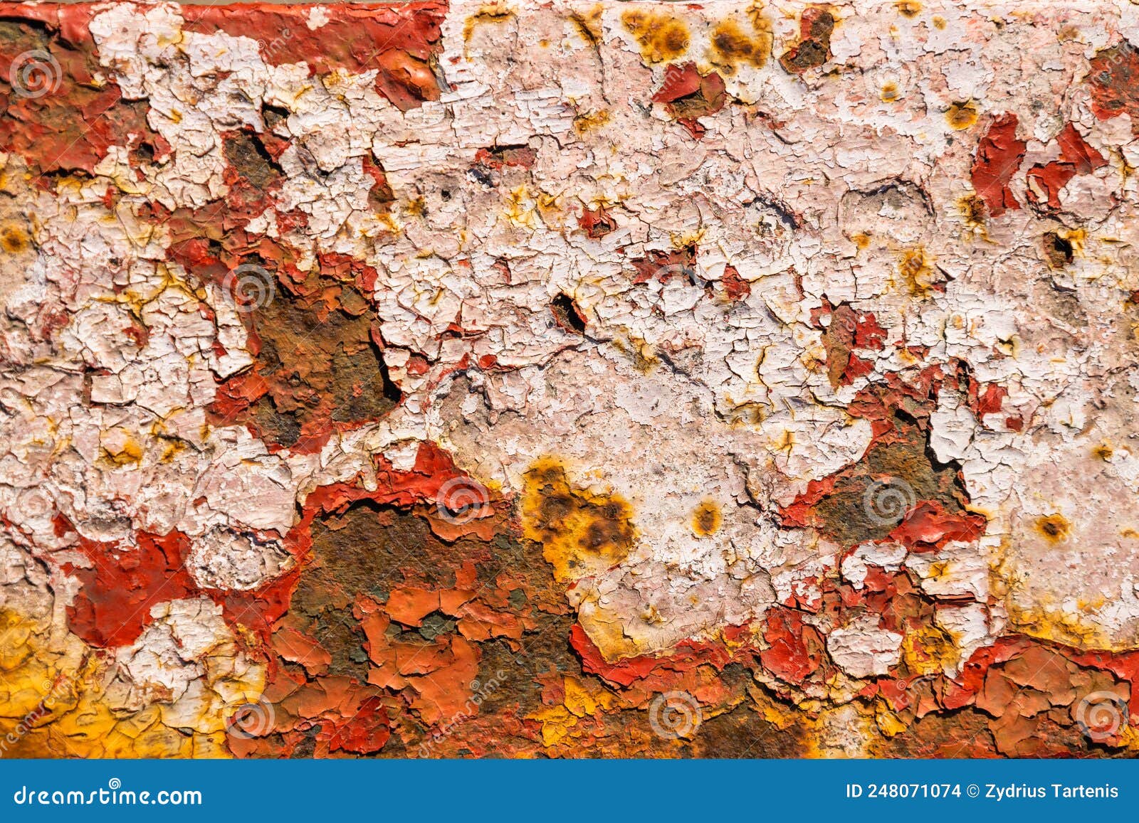 Rusty Metal Surface with Paint Flaking and Cracking Texture Stock Photo ...
