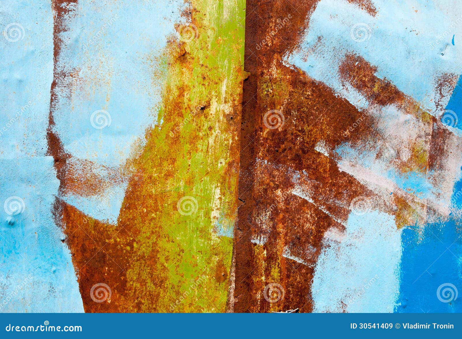 Rusty Metal Surface Painted with Multicolored Paint Stock Image - Image ...