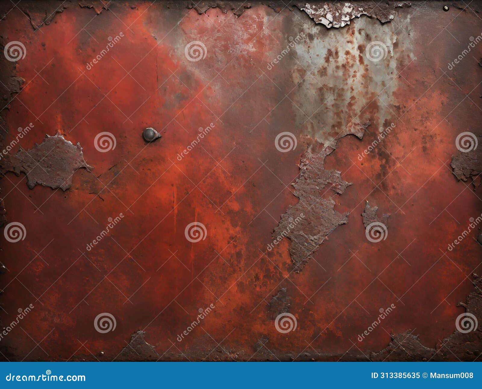 Rusty Metal Surface with Red Paint Texture Stock Illustration ...