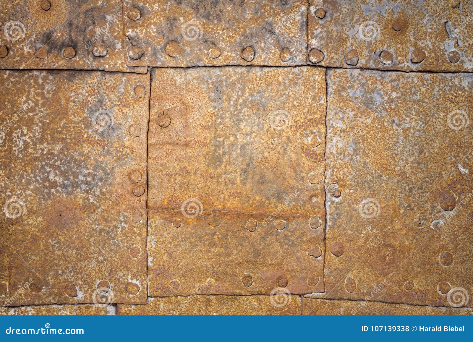 Rusty Metal Surface with Rivets Stock Photo - Image of rivet, metallic ...