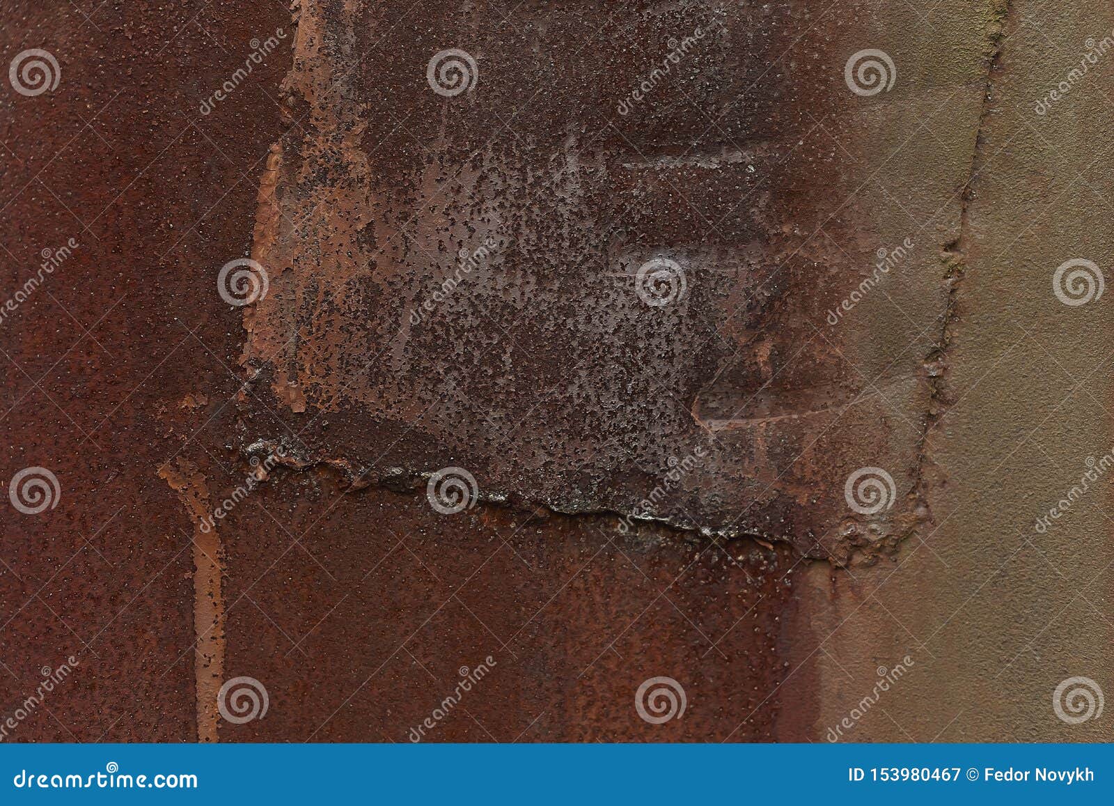 Rusty Metal Surface with Welding Patch Stock Image - Image of grunge ...