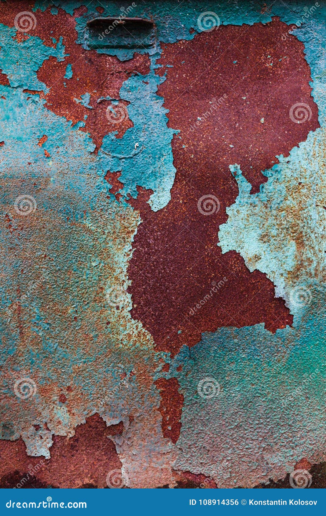 Rusty Colored Metal with Cracked Paint Stock Photo - Image of dark ...
