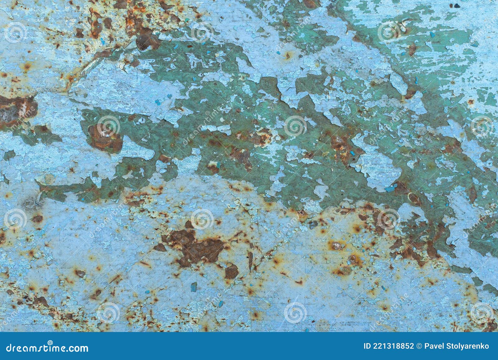 Rusty Metal Texture with Blue Paint Stock Photo - Image of outdoors ...