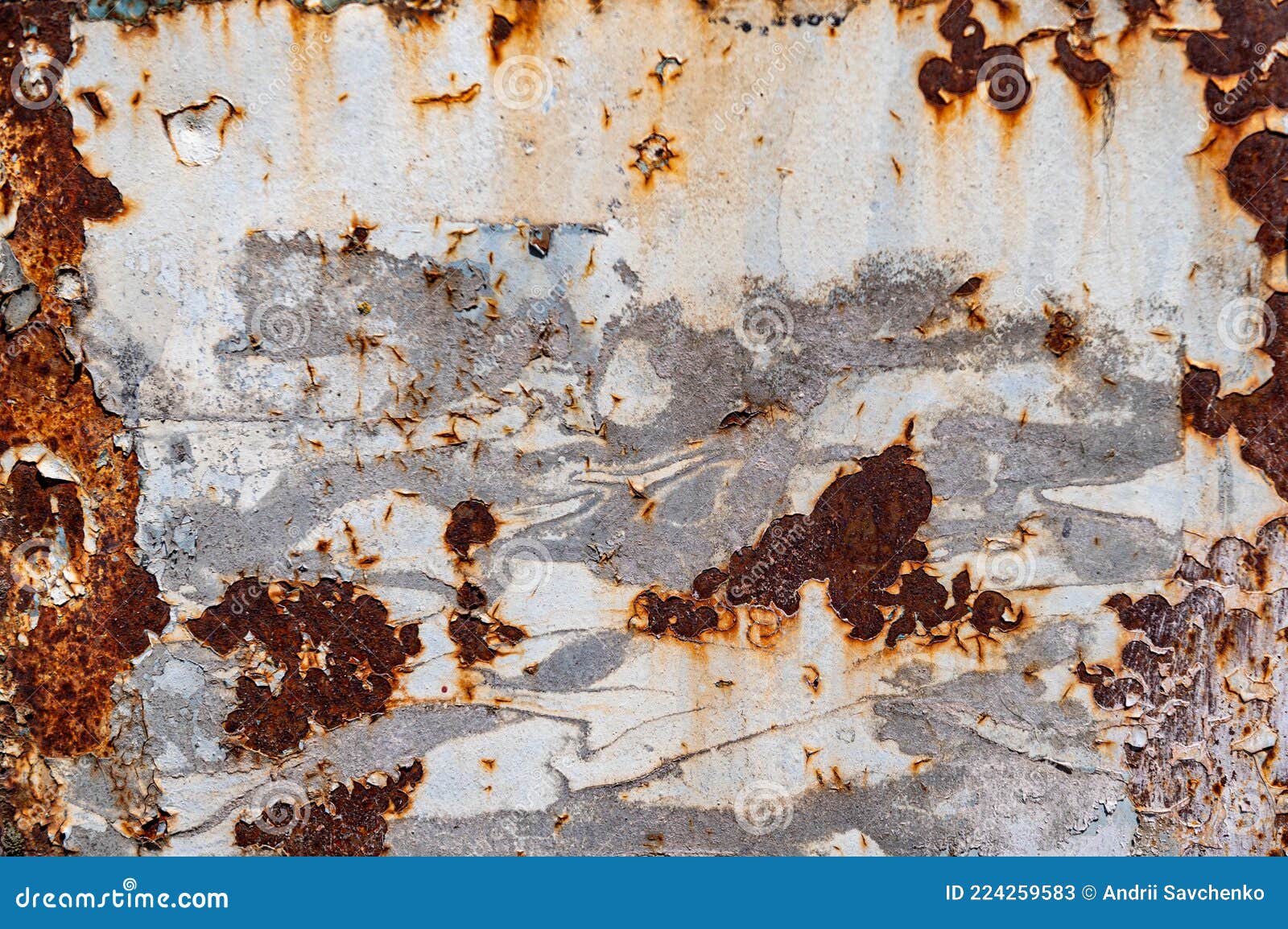 Rusty Metal Texture. Peeling Paint on the Rust Wall Stock Image - Image ...