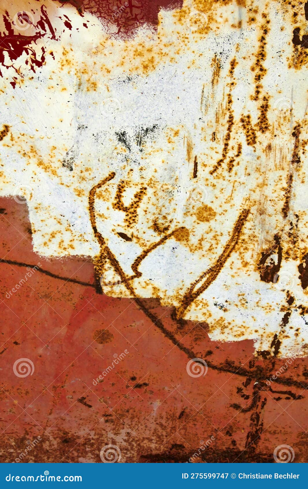 Rusted Metal Surface with Different Structures and Colors Stock Image ...