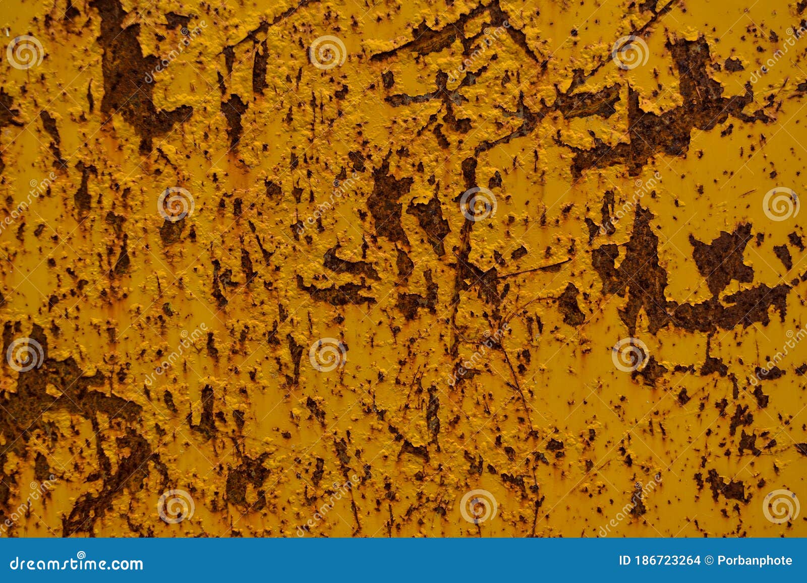 Rusty Metal Texture Yellow Background Stock Photo - Image of decoration ...