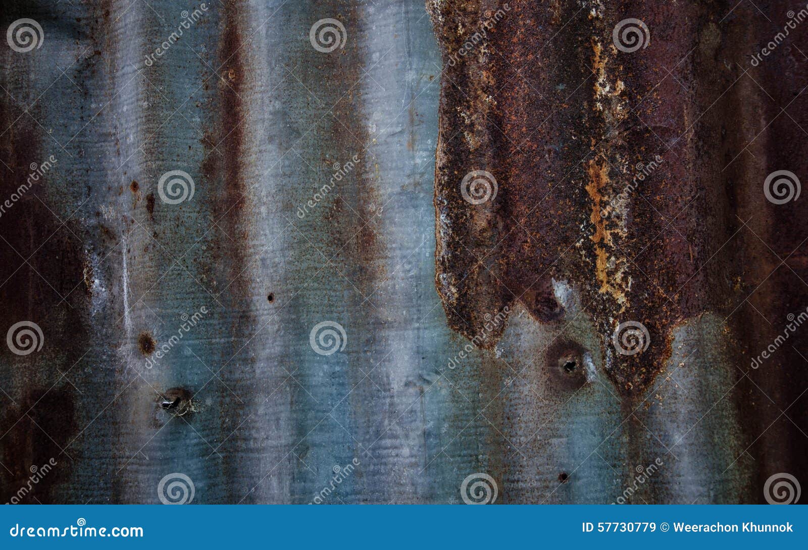 Rusty Metal on Tin Roof for Background. Stock Image - Image of business ...