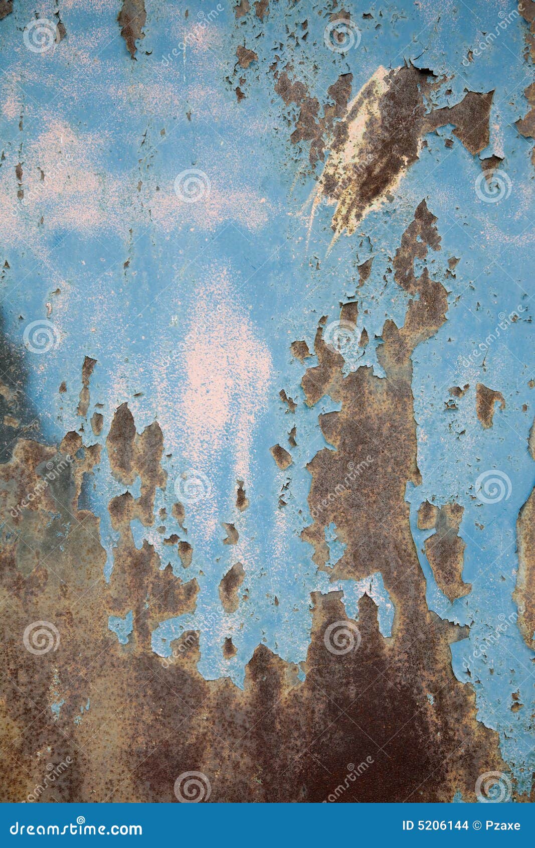 Rusty metal wall stock photo. Image of blue, metal, peeled - 5206144