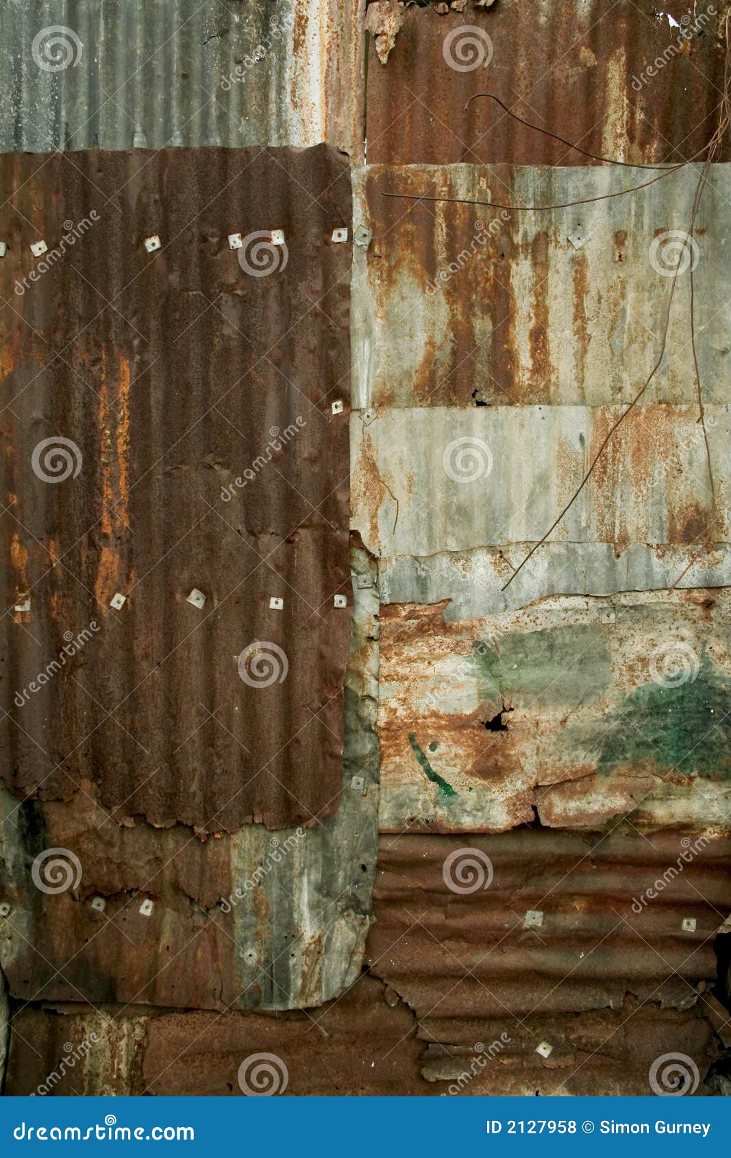 Rusty Corrugated Metal Wall Grunge Background Texture Stock Photo ...