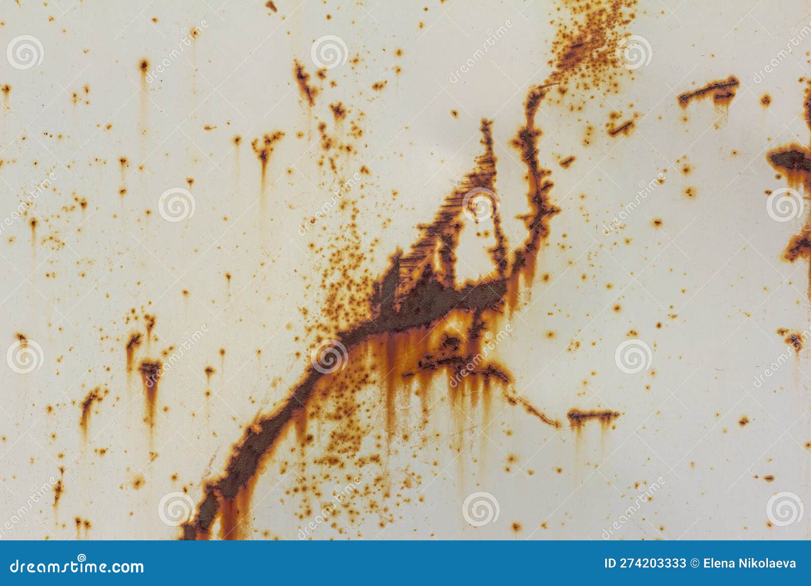 A Rusty Metal Wall Painted White. Rusty Metal Background with Rust ...