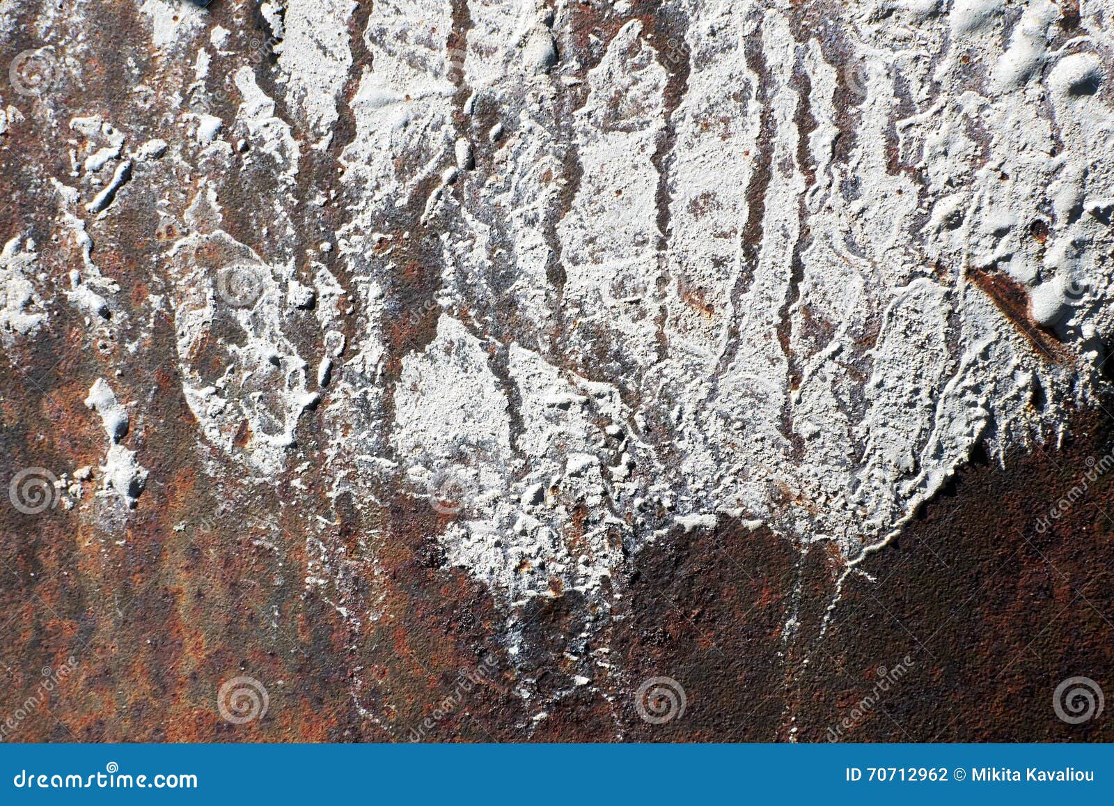 Rusty Metal with White Spots Old Paint Stock Photo - Image of brown ...