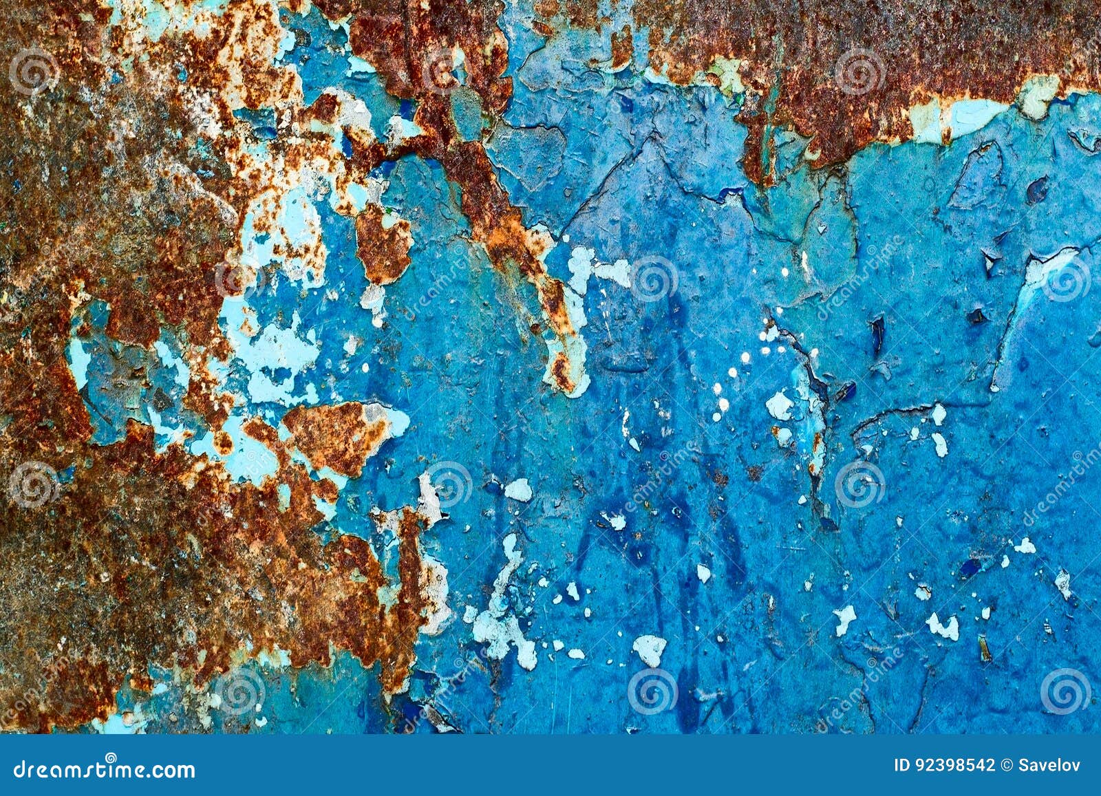 Rusty Metallic Blue Surface Stock Photo - Image of rough, industry ...