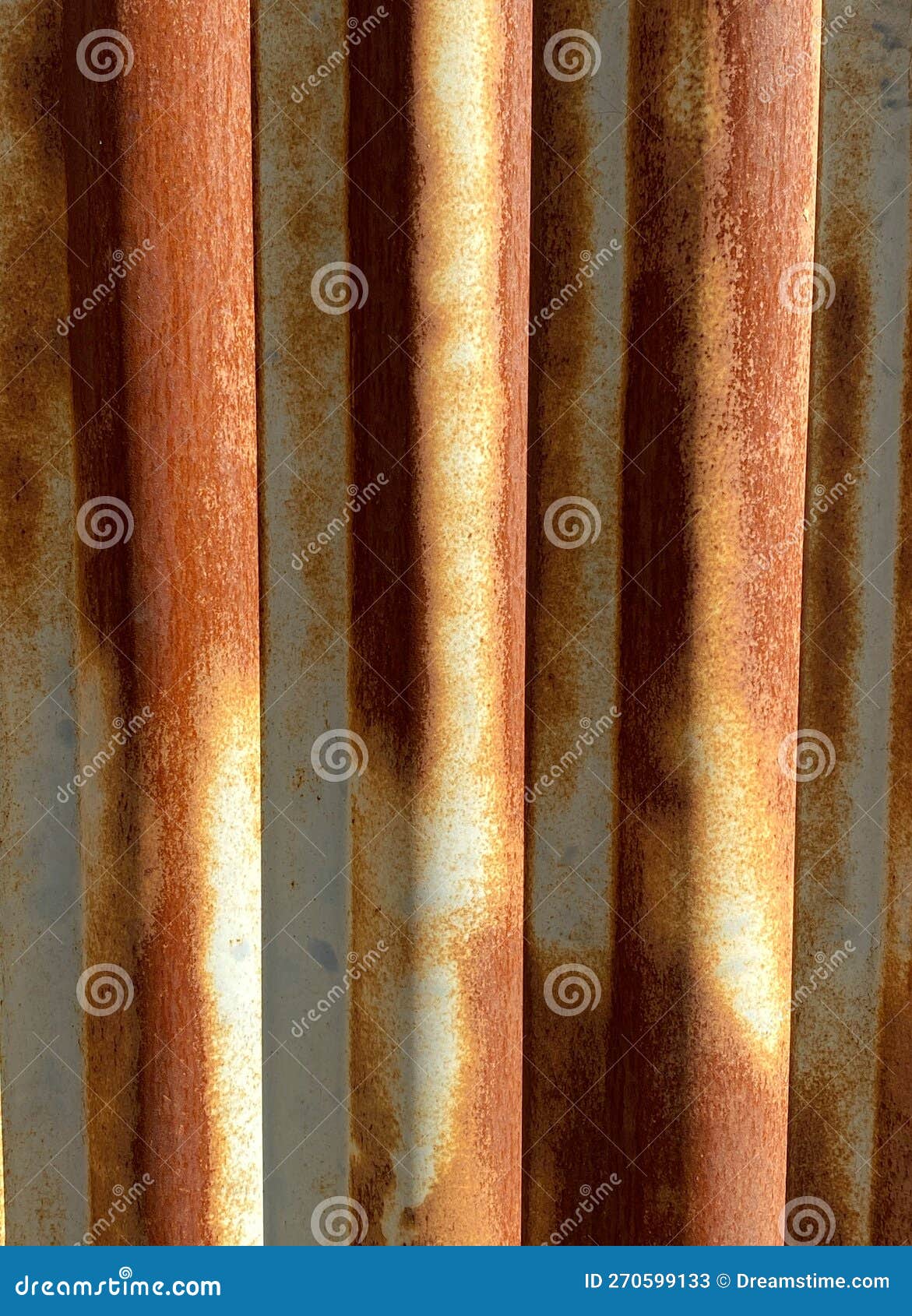 Rusty Metallic Gate Texture with Vertical Ripples Stock Image - Image ...