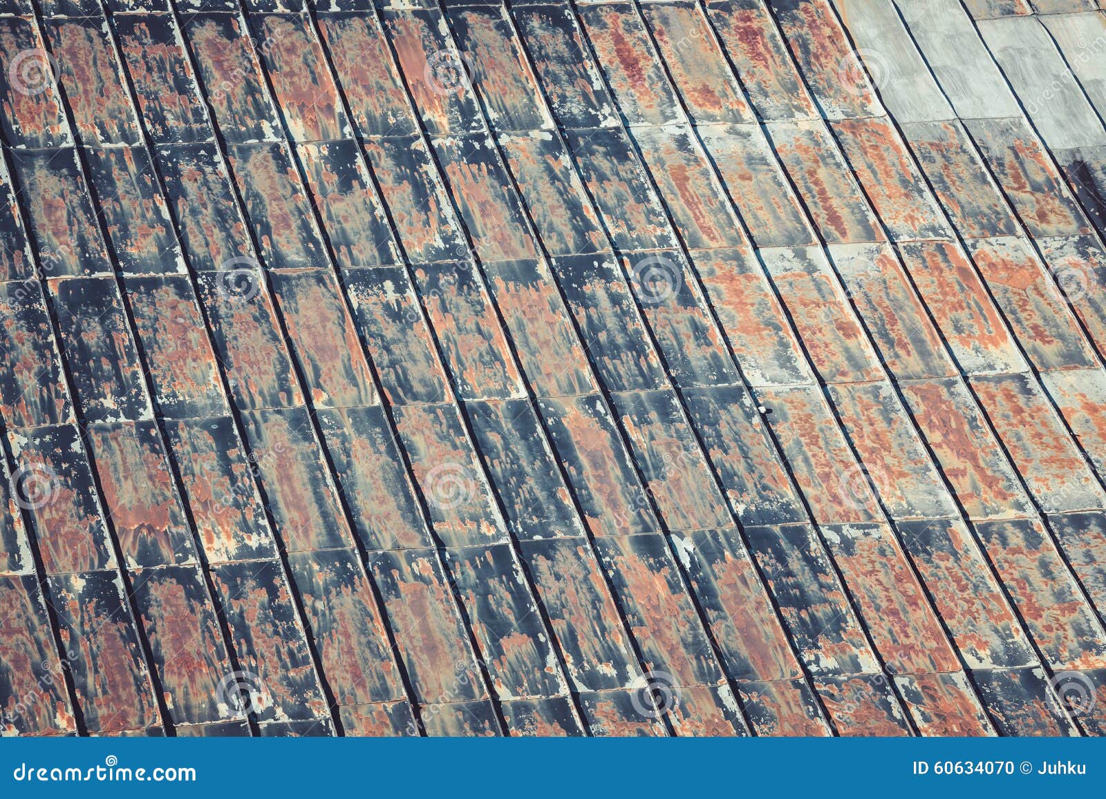 Rusty Metallic Roof Pattern Stock Photo - Image of roof, decay: 60634070