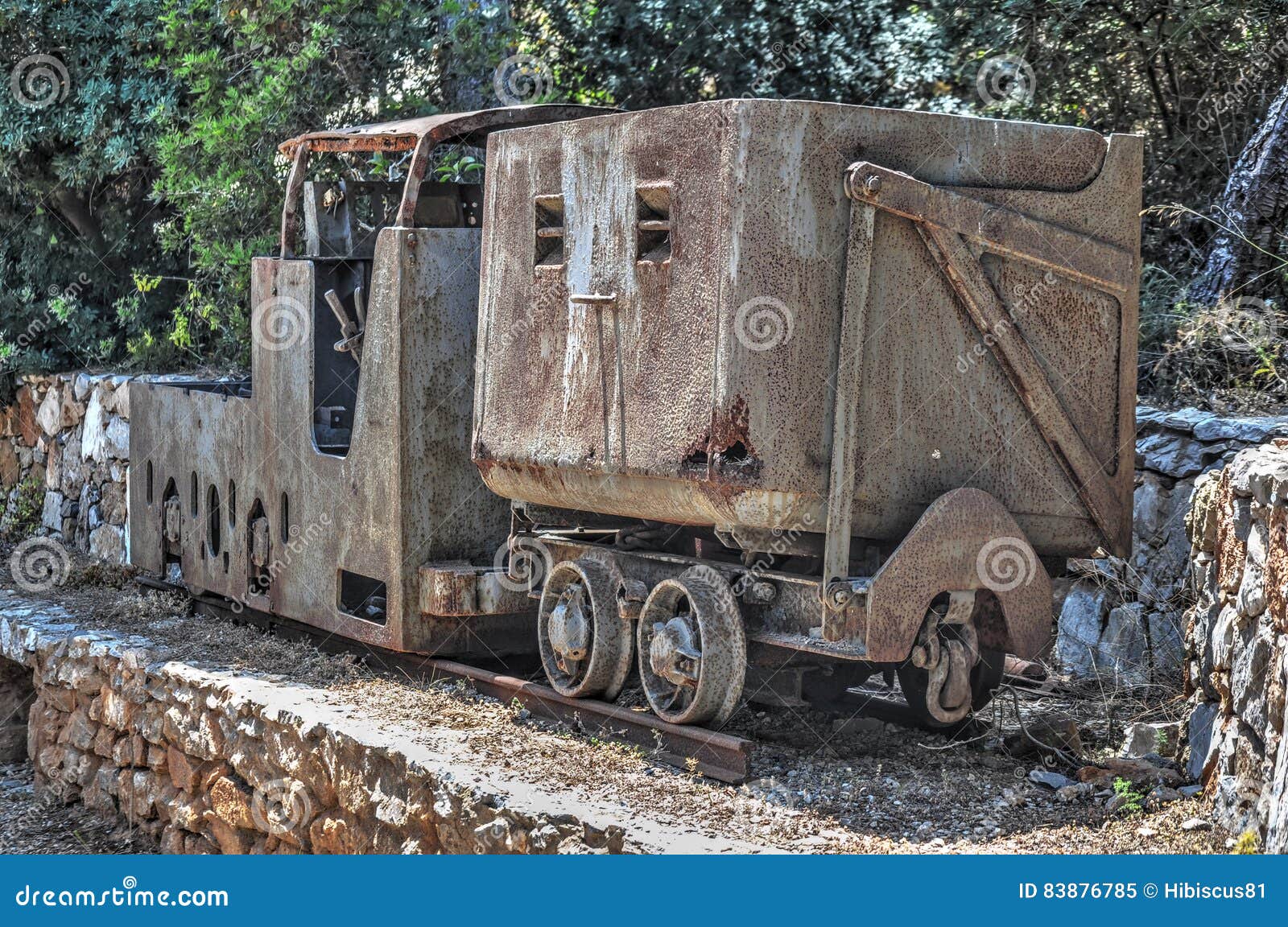 Rusty mine wagon stock image. Image of rusty, iron, historical - 83876785