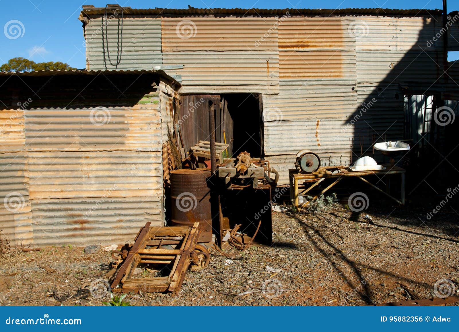 Rusty Mining Equipment stock photo. Image of west, rusty - 95882356