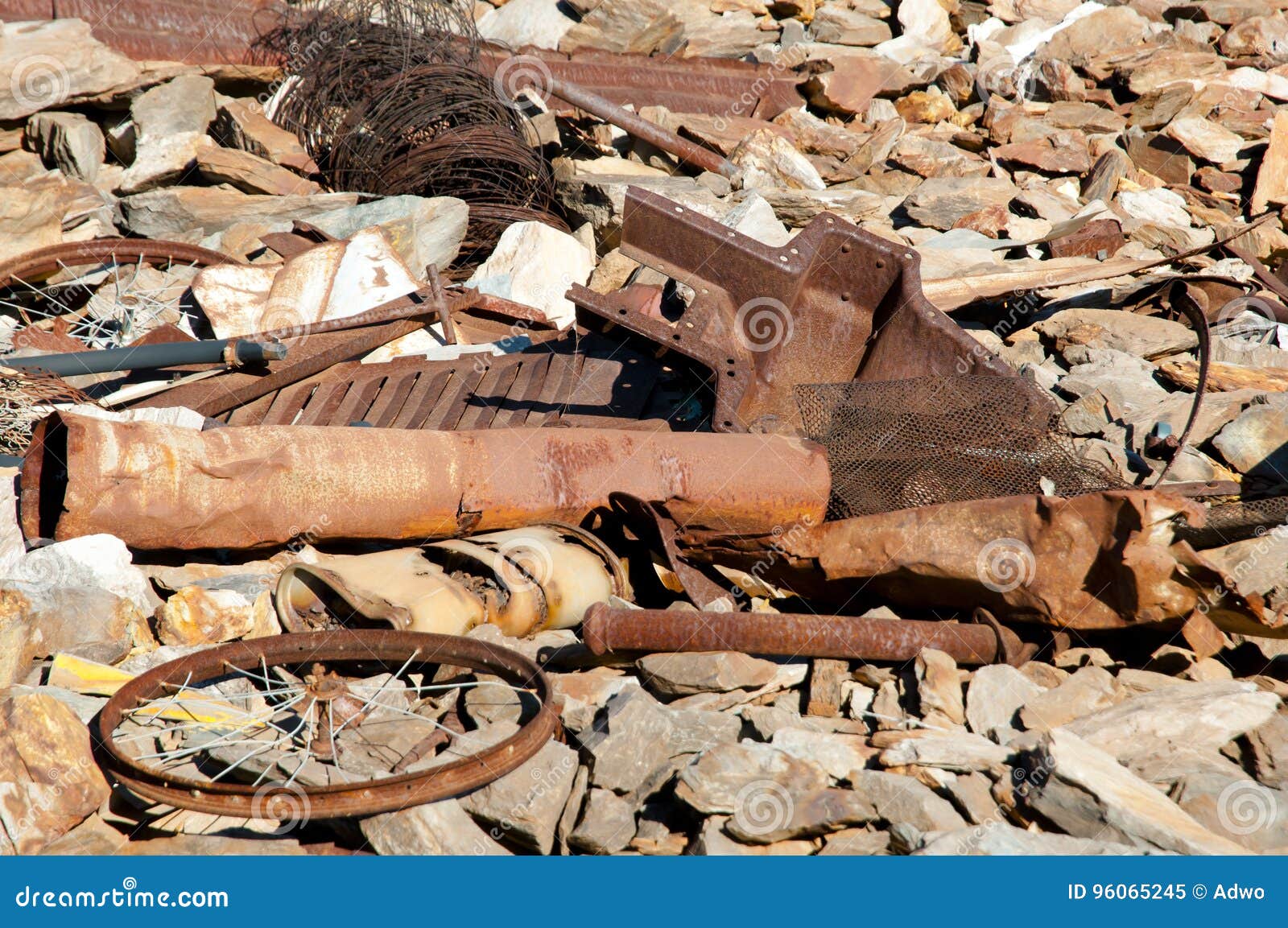 Rusty Mining Equipment stock image. Image of park, desert - 96065245