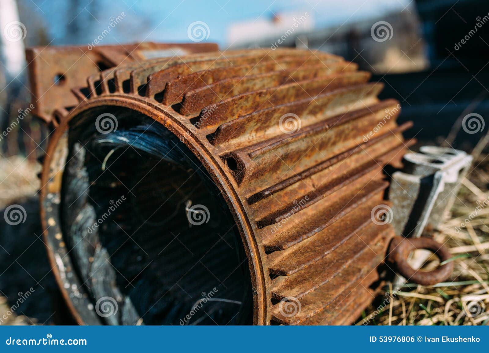 Rusty motor stock photo. Image of fraction, country, green - 53976806
