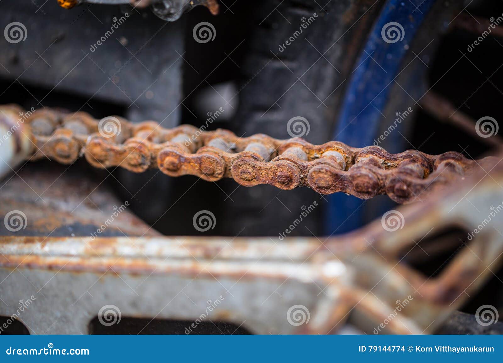 Rusty motorcycle chain stock photo. Image of background - 79144774