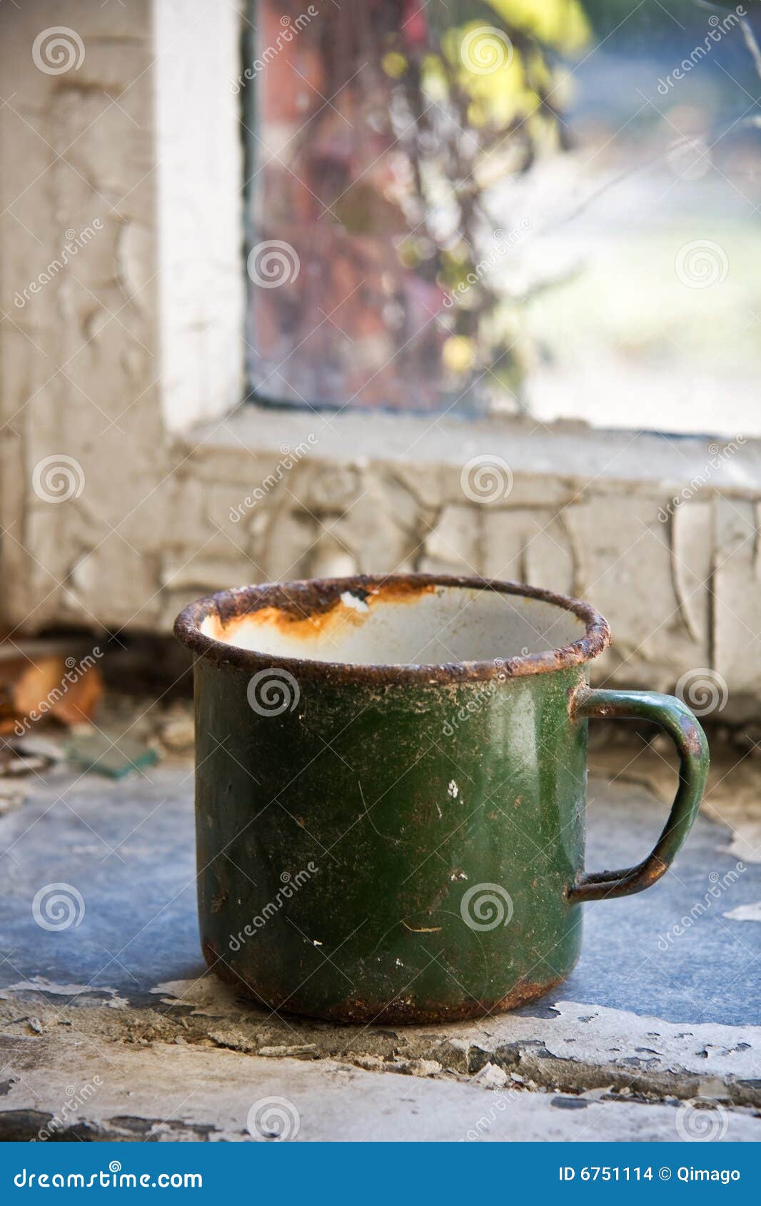 Rusty Mug stock photo. Image of window, windowsill, coffee - 6751114